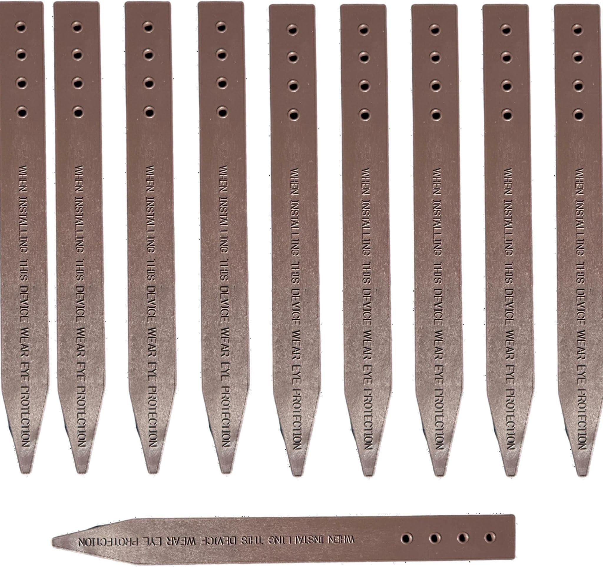 Amazon.com : 12" Plastic Bender Board Stakes Teak Color Heavy Duty ...