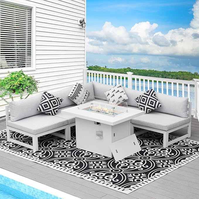 Amazon.com: NICESOUL® 6 Pieces Large Size Aluminum Outdoor Patio ...