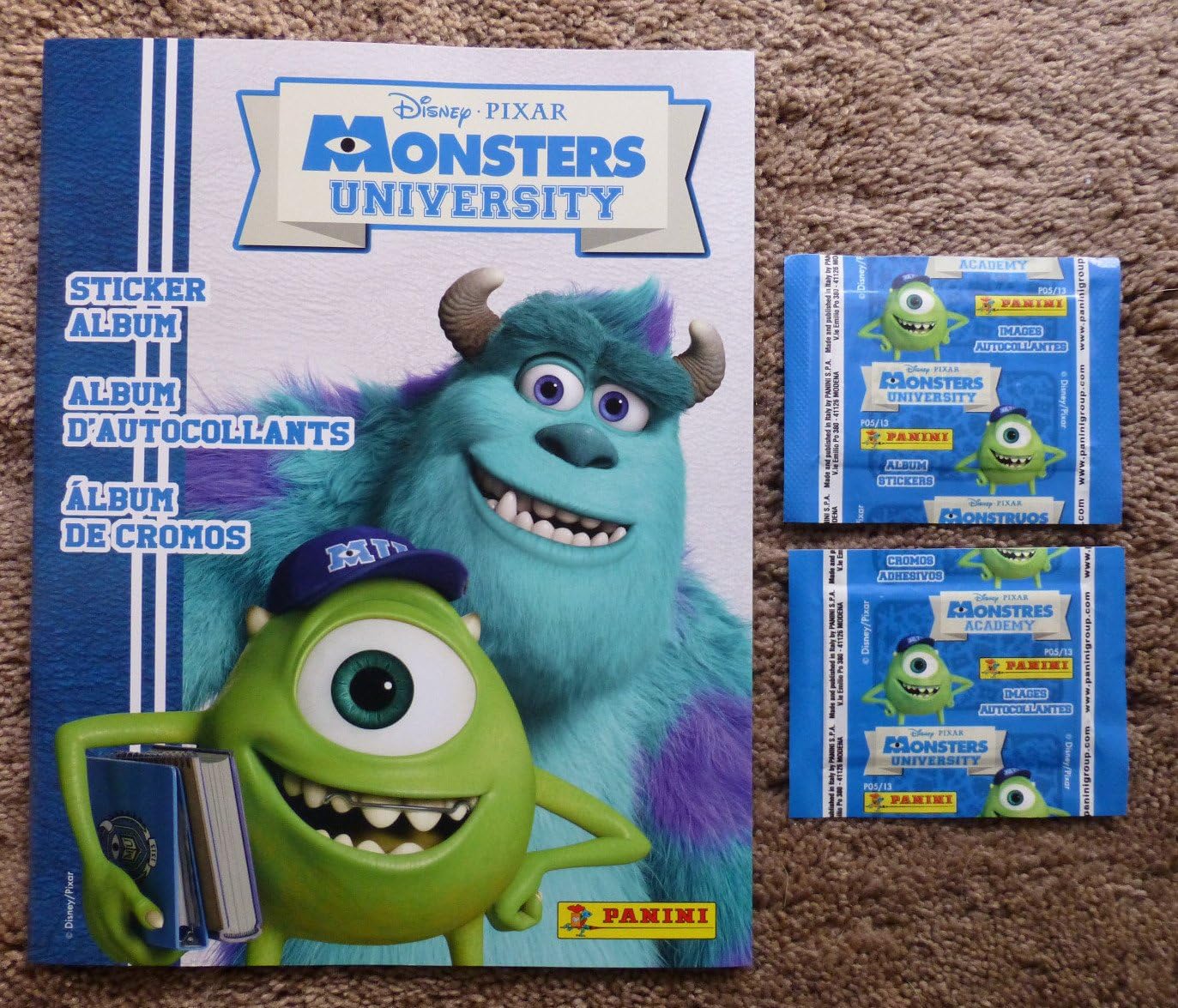Amazon.com: MONSTER UNIVERSITY DISNEY PIXAR STICKER ALBUM PLUS 2 ...