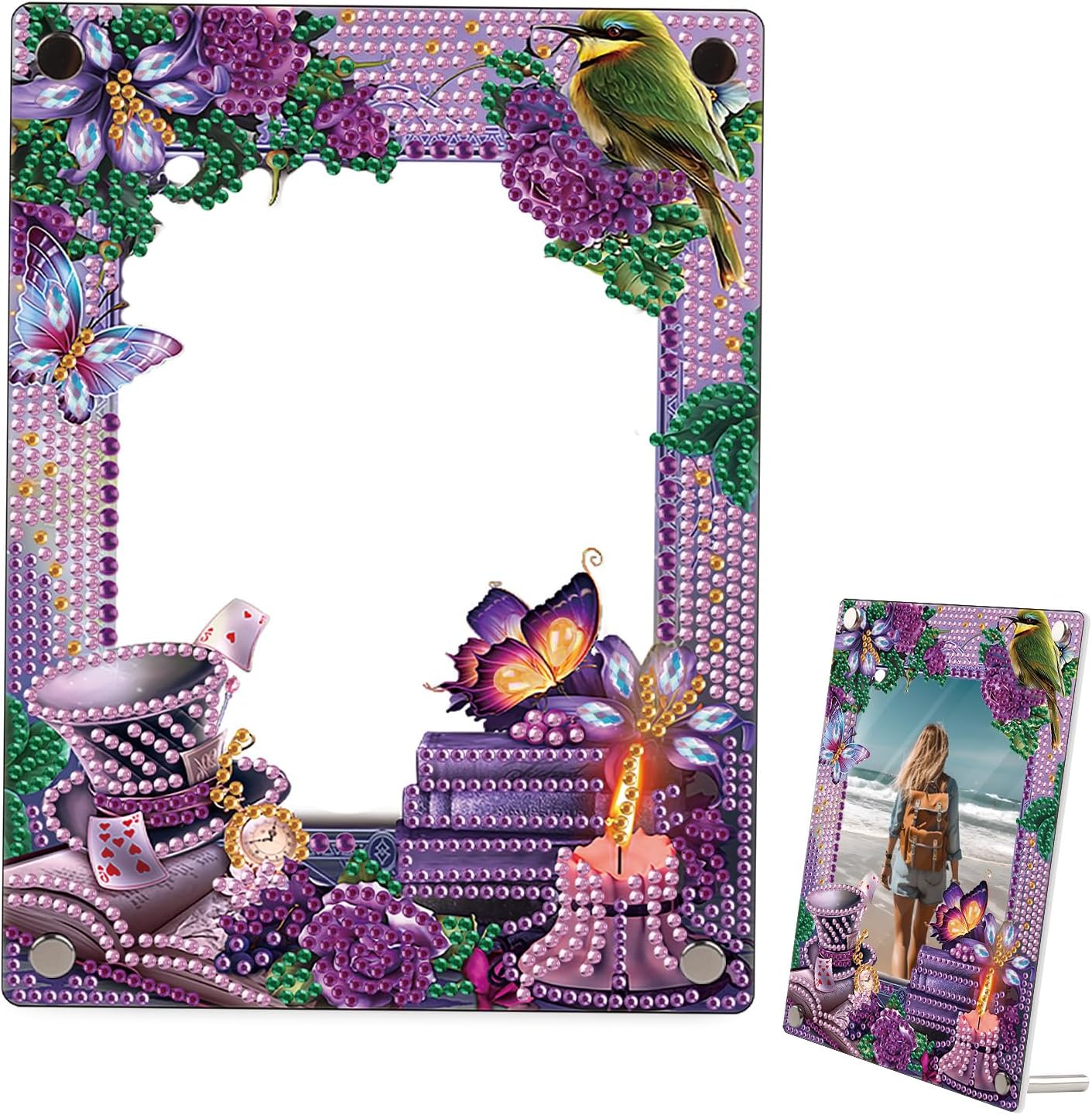 Amazon.com: antor 5D Diamond Art Painting Kits Photo Frames with Stand ...