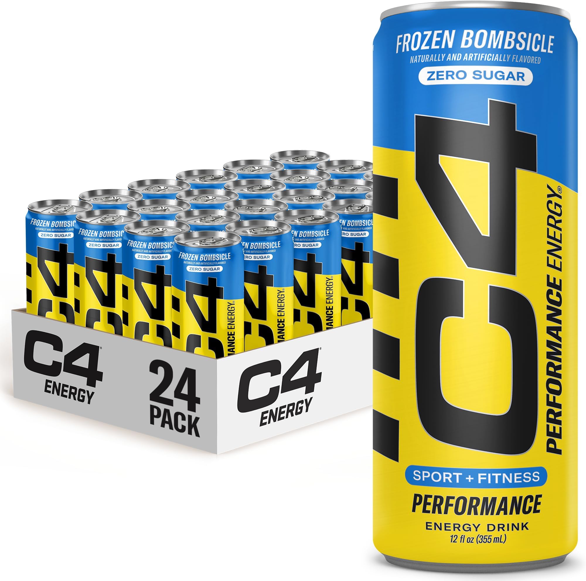 Amazon.com: C4 Energy Drink 12oz (Pack of 24) - Frozen Bombsicle ...