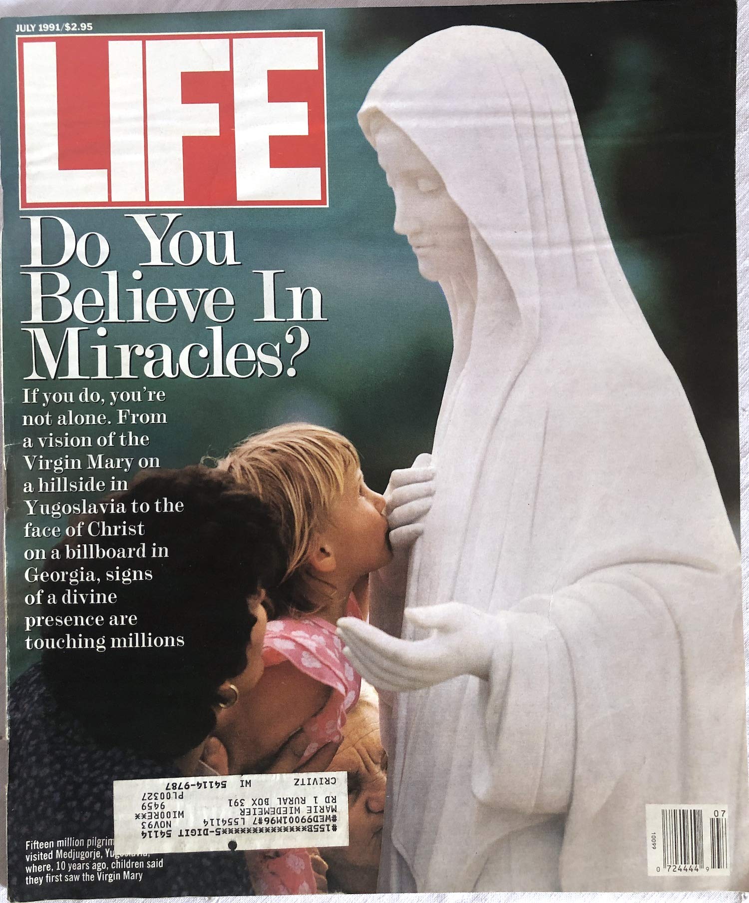 Buy Life Magazine July 1991 The Miracle Village of Medjugorje ...