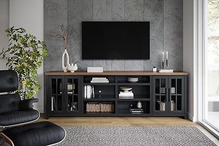 Amazon.com: Bridgevine Home Essex Modern Farmhouse 96 inch TV Stand ...