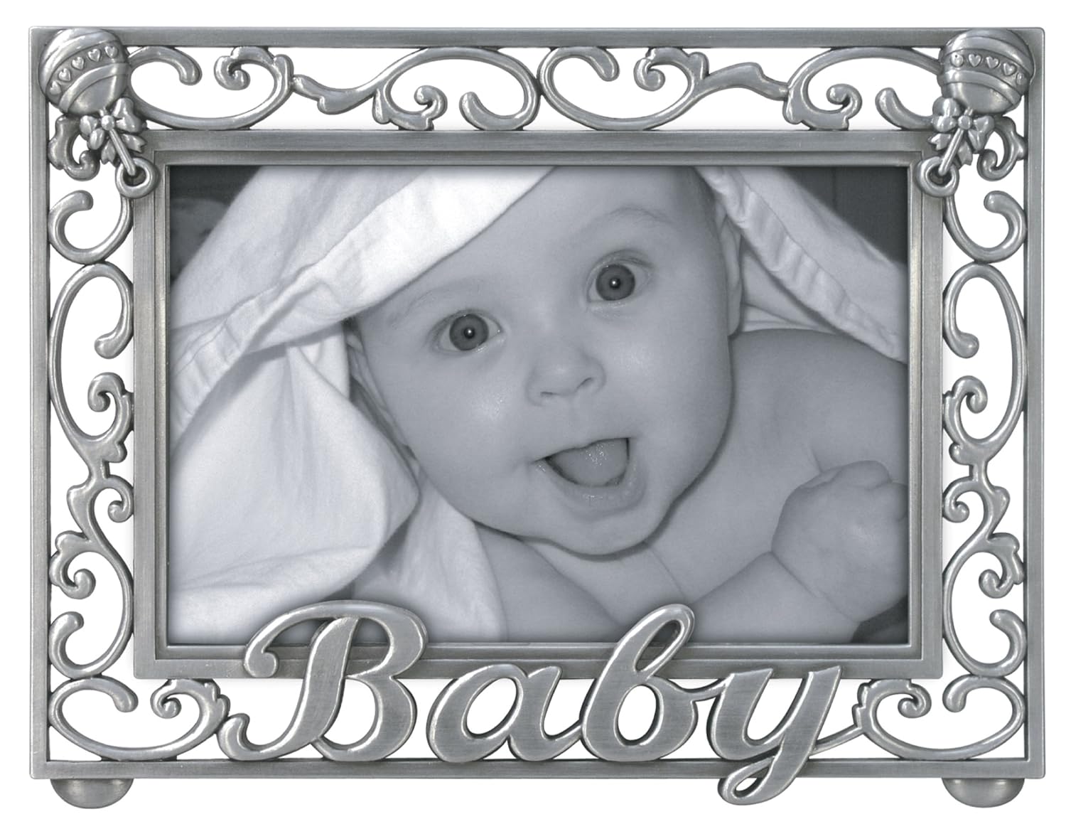 Amazon.com: Malden International Designs Baby Scroll Metal Picture ...