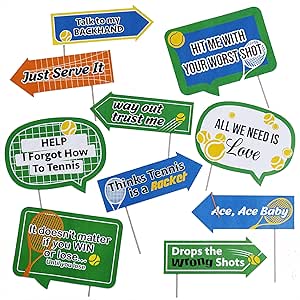 Tennis Decorations for Party - Grand Slam Tennis Photo Booth Props ...