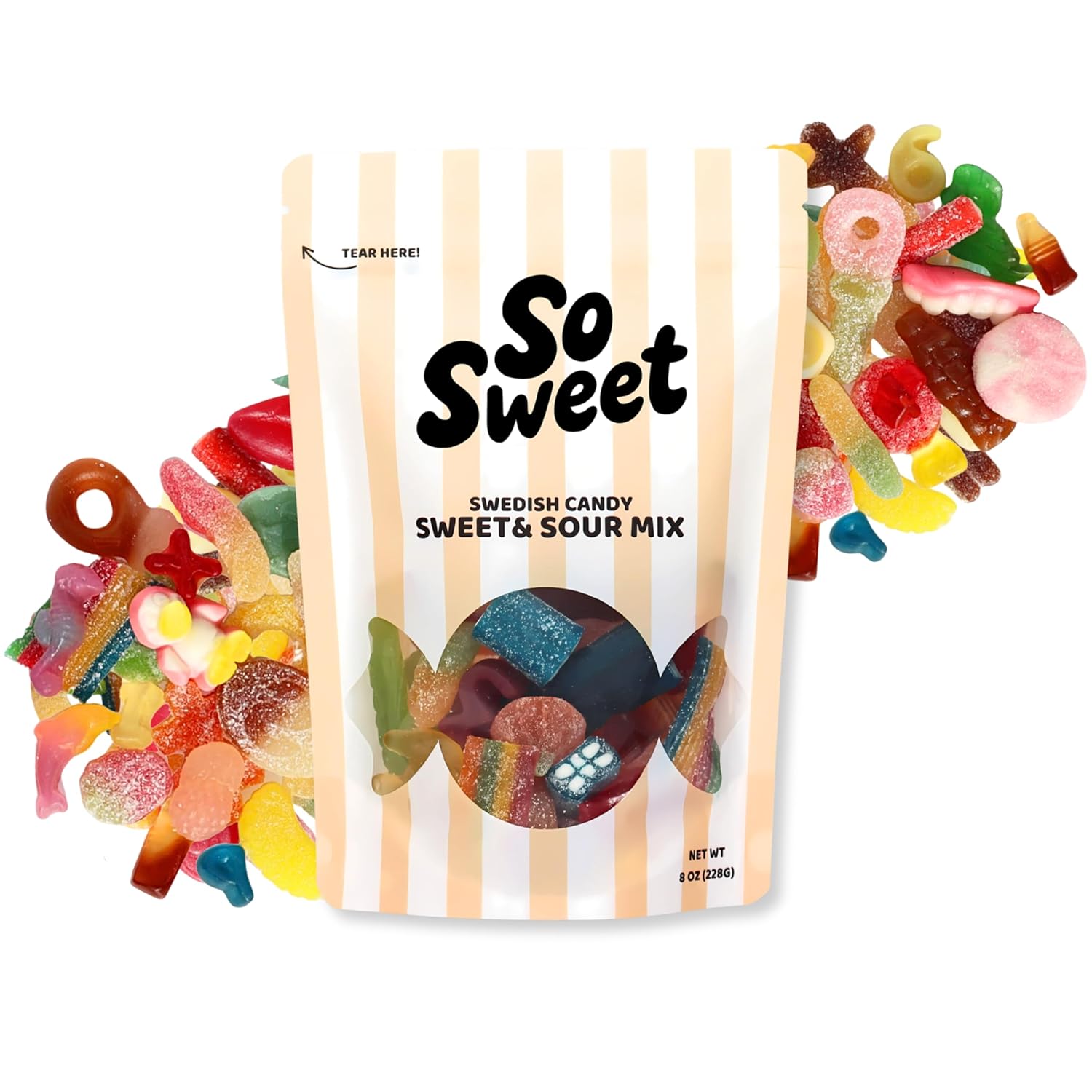 Amazon.com : Swedish Candy Sweet & Sour Mix 8 oz – Sweet & Tangy Chewy ...