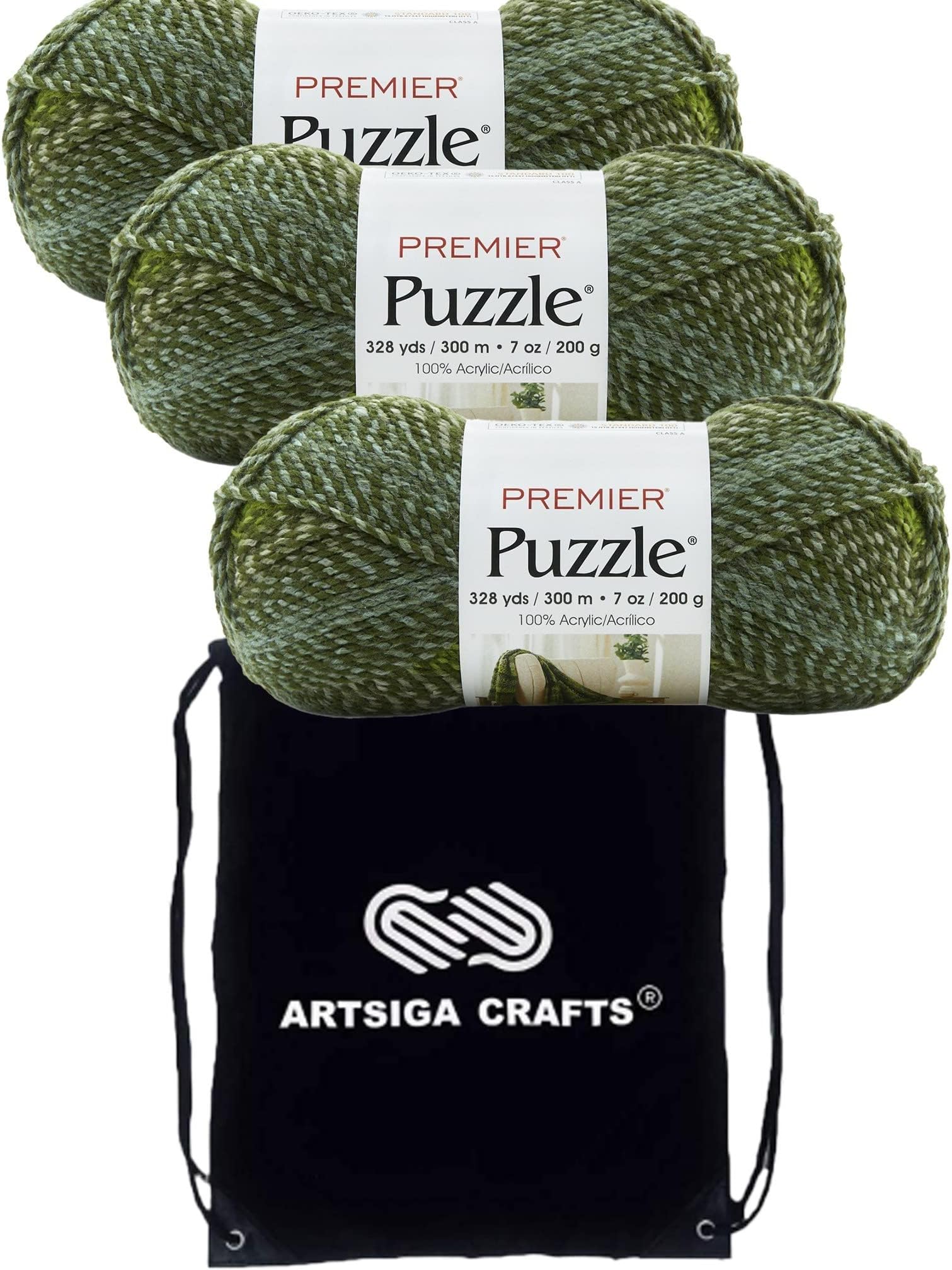 Amazon.com: Premier Yarns Puzzle Yarn, Made of Acrylic, Ideal Knitting ...