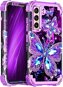 Amazon.com: Miqala for Galaxy S21 5G Case,Glow in The Dark Three Layer Heavy Duty Shockproof ...