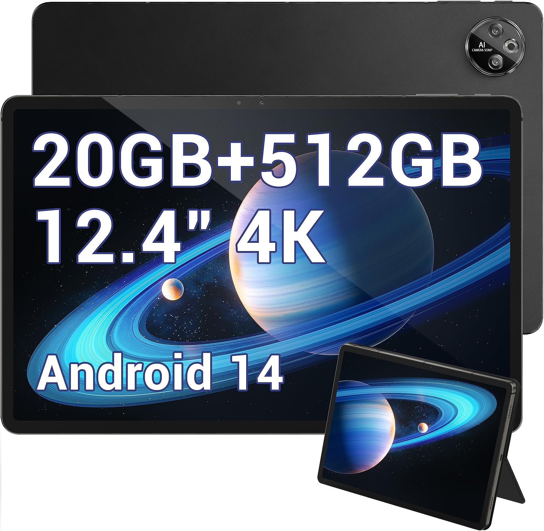 DOOGEE T30 MAX Tablet, 12 Pollici, 20GB RAM + 512GB ROM/2TB TF, Android ...