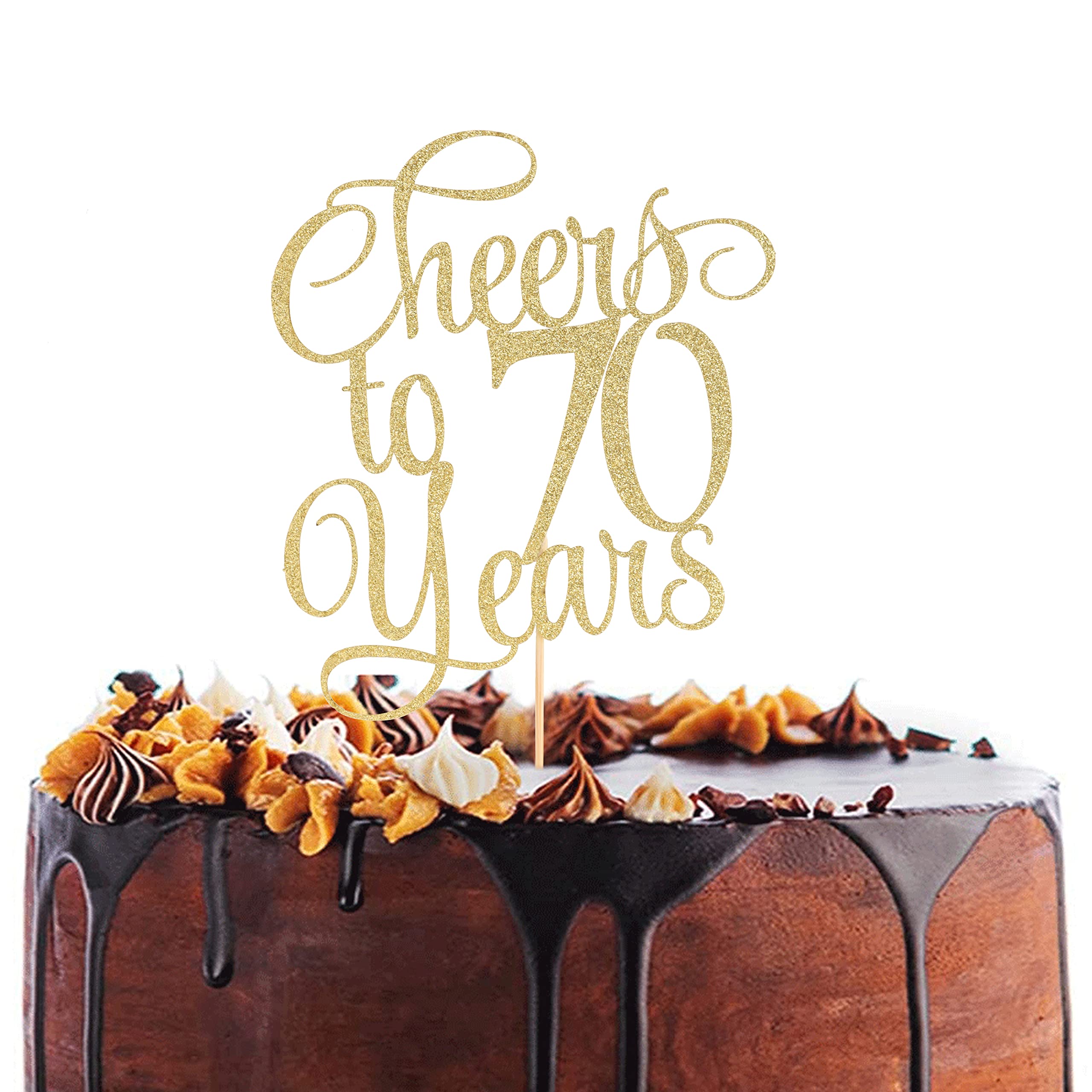 Buy Cheers to 70 Years Cake Topper - 70th Birthday Cake Topper，70 Cake ...