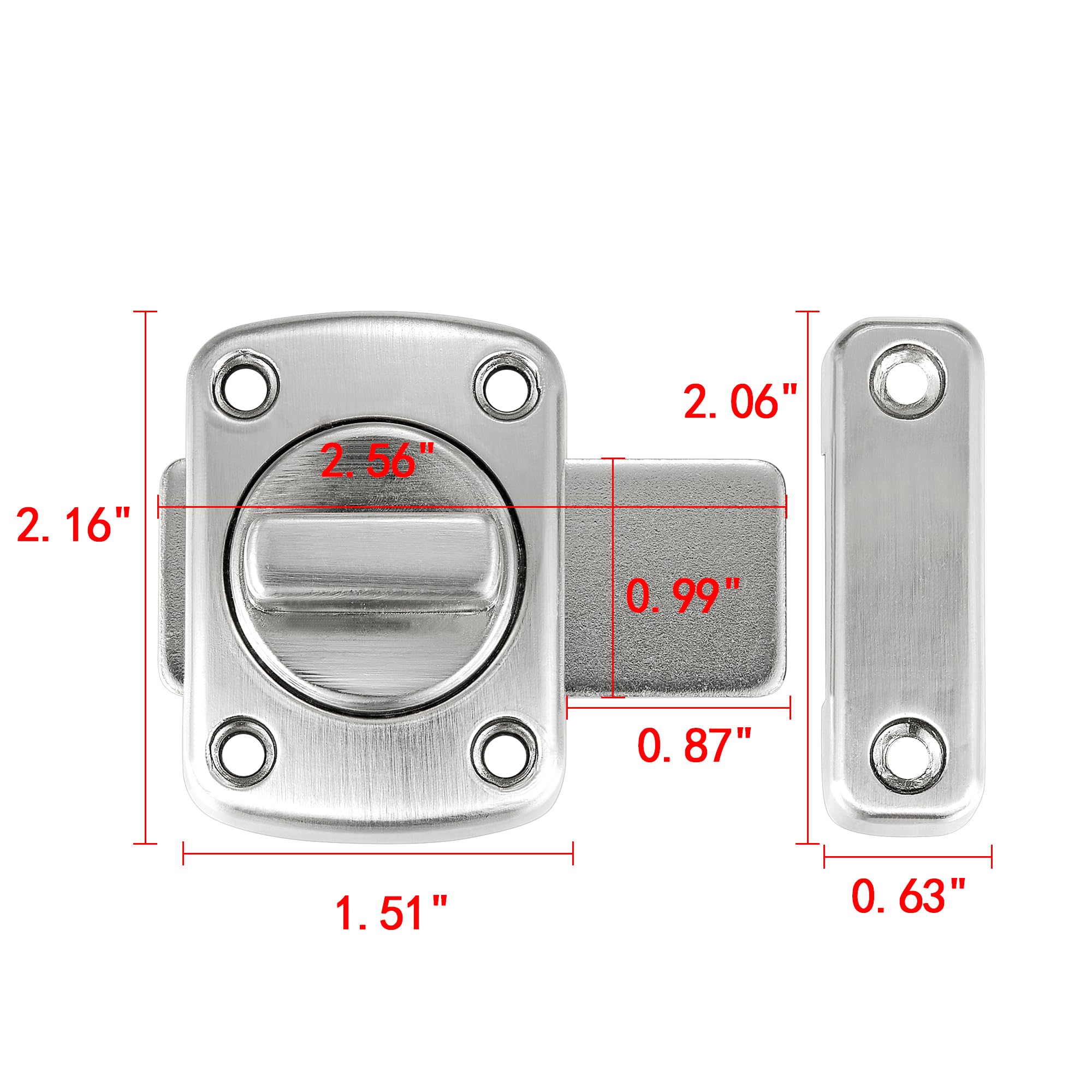 Snapklik.com : INIRET 2 Packs Rotate Bolt Latch Gate Latches Safety ...
