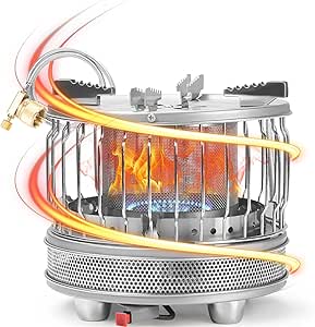 Amazon.com: FEIWOOD GEAR 2 in 1 Portable Propane Heater & Stove, 3680 BTU-13500 BTU, Outdoor ...