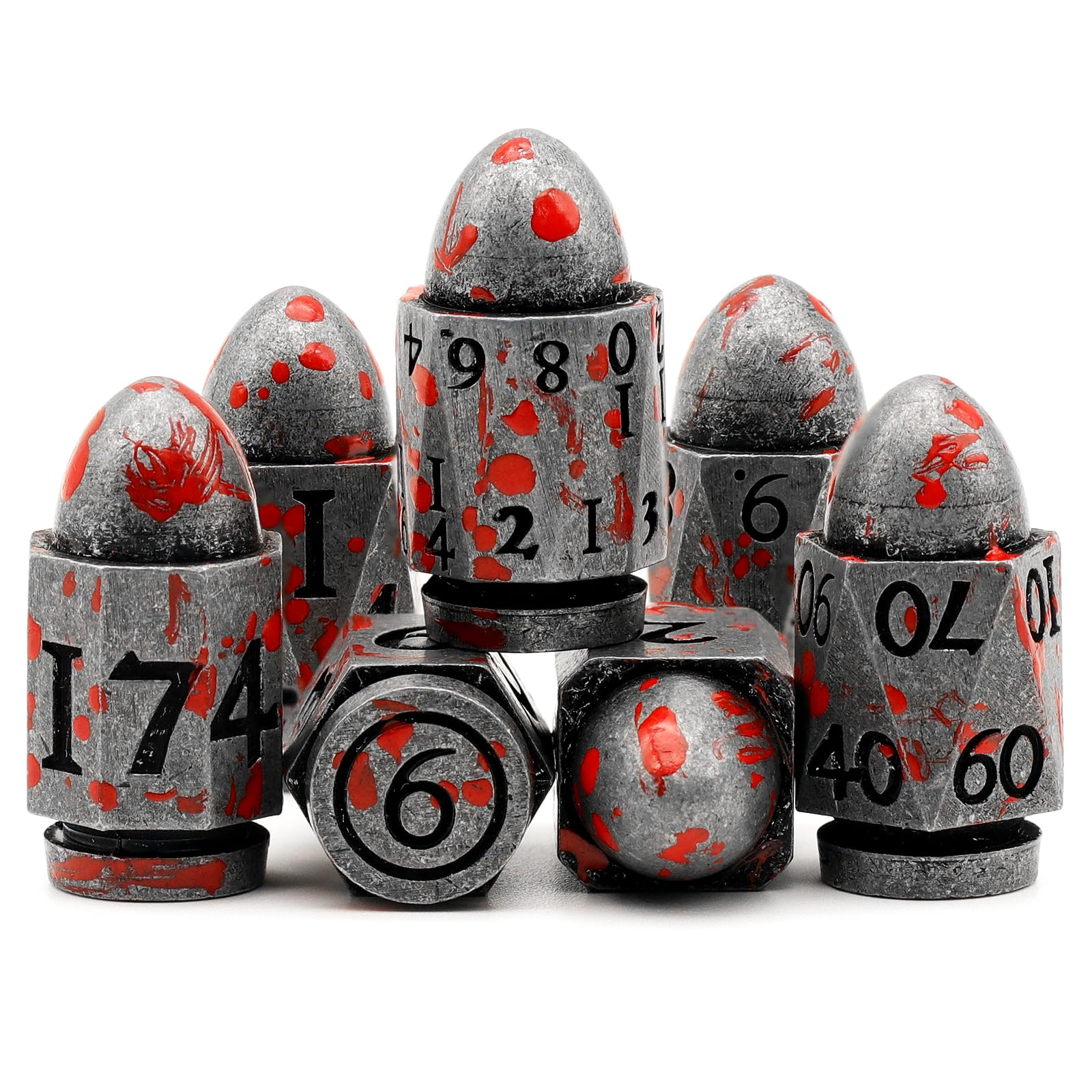 Amazon.com: FONVGOGO Bullet DND Dice for Dungeons and Dragons, Solid ...