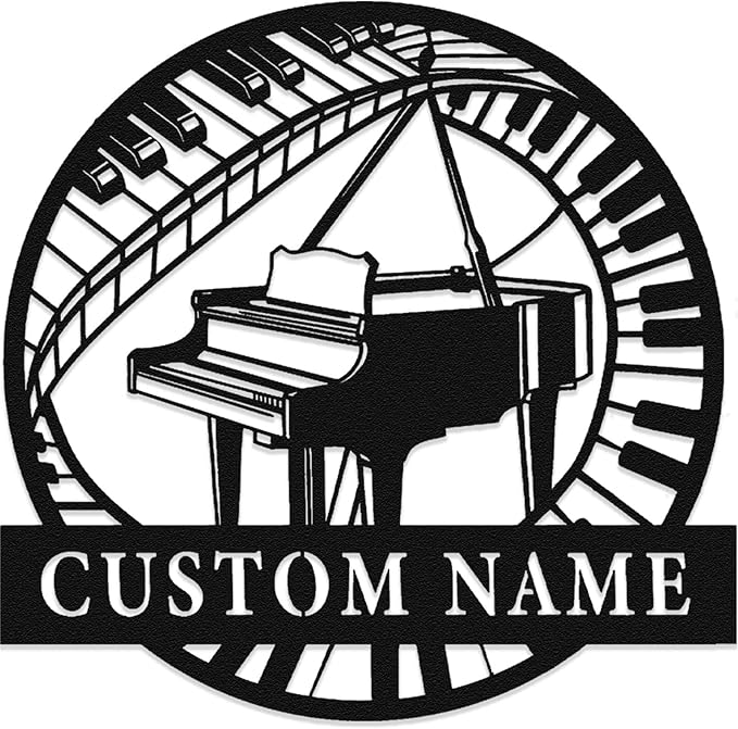 Amazon.com: Personalized Piano Metal Sign - Custom Piano Player Name ...