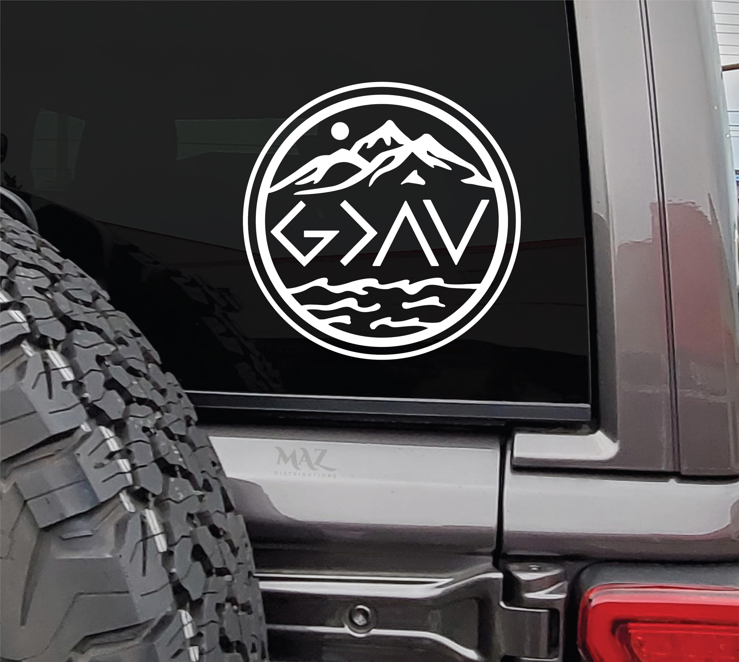Amazon.com - God is Greater Than Ups and Down Mountains Decal Bumper ...