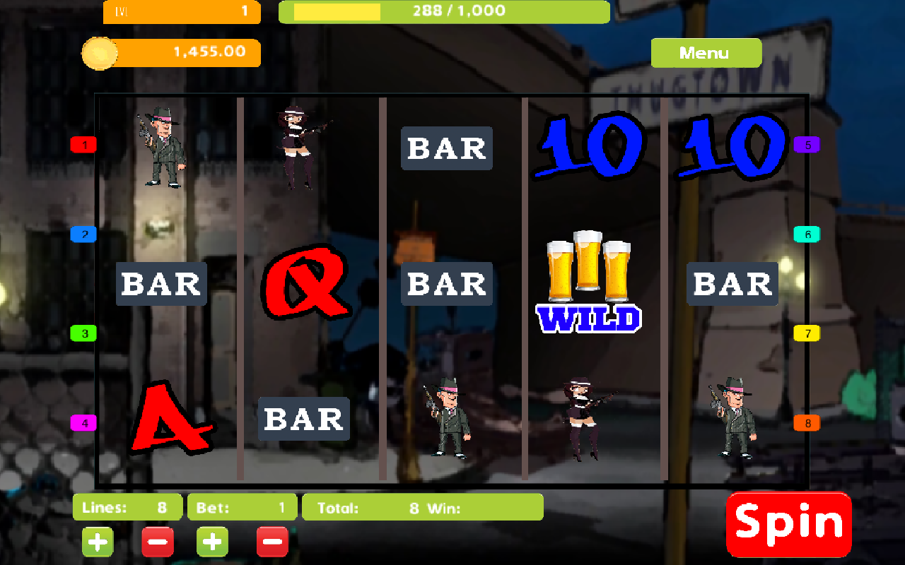 Gangster Mafia Criminal Mobster Gold Treasure Lucky Jackpot Casino Slot ...