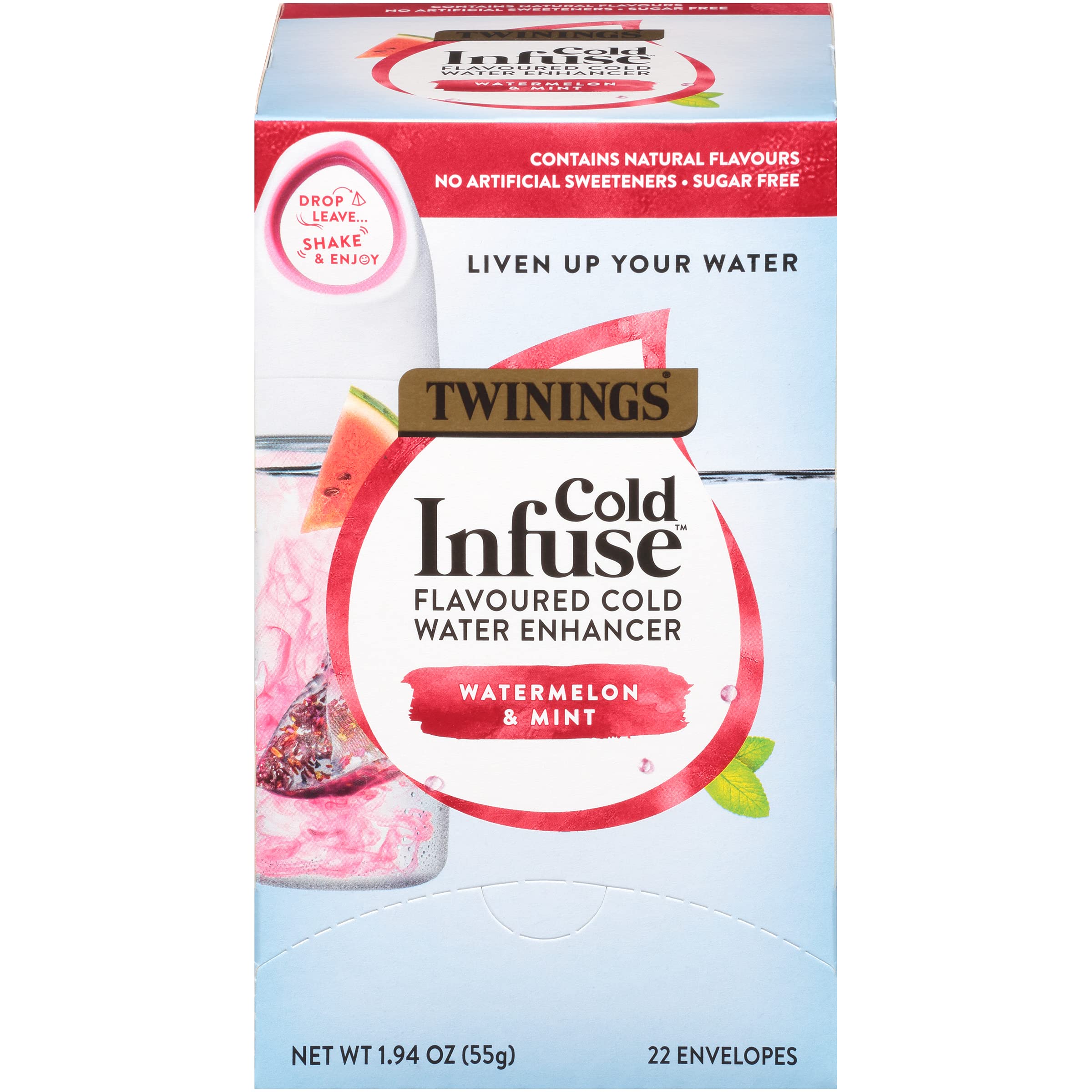 Twinings Cold Infuse Flavored Water Enhancer, Watermelon & Mint, 22 ...