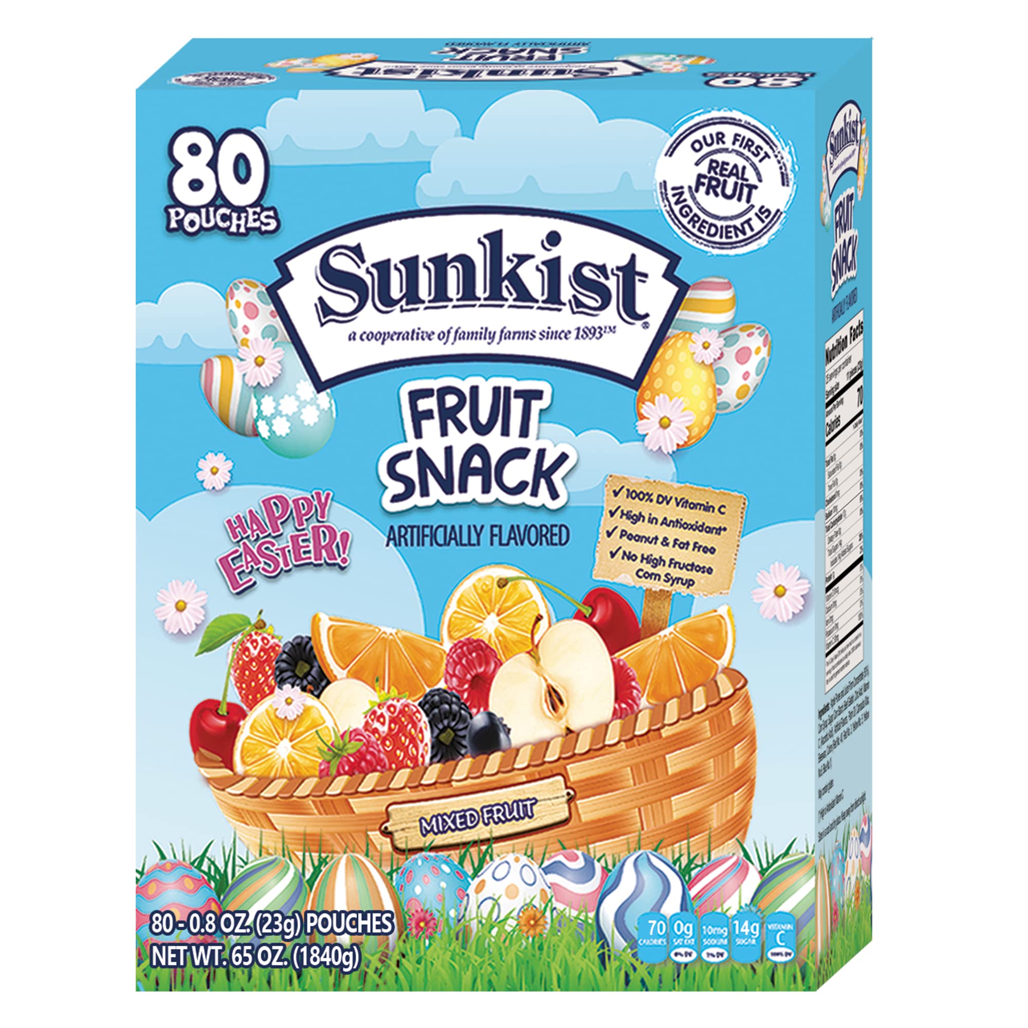 Amazon.com: Assorted Fruit Snacks For Easter - Mixed Fruit Flavor - 80 ...