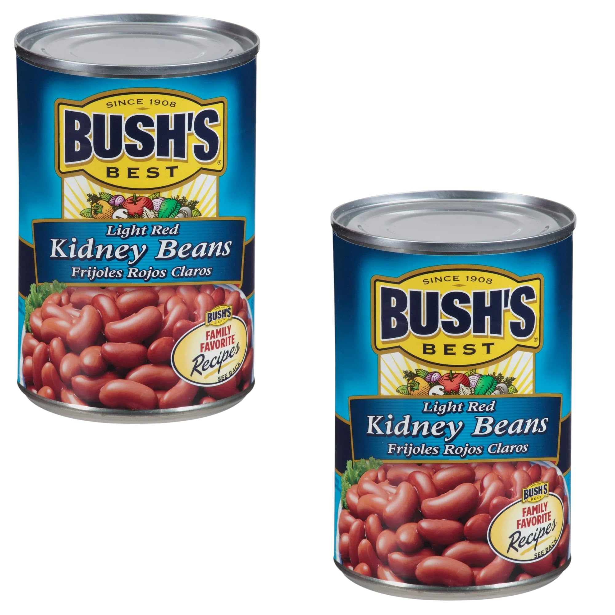 Amazon.com : Bush's Light Red Kidney Beans, 16 oz Can, Pack of 2 ...