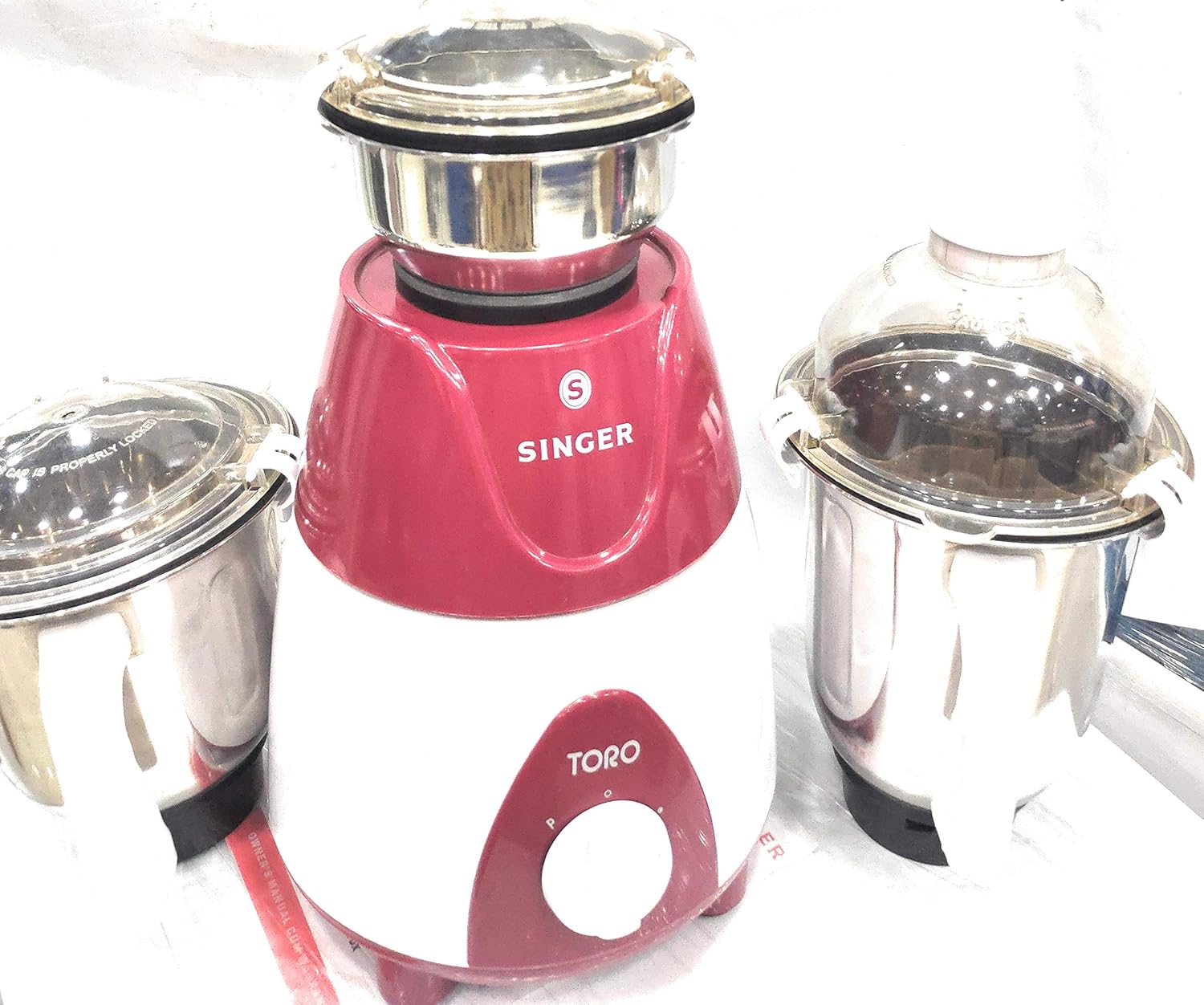 Buy Singer Stainless Steel 750W 3Jars Mixer Grinder (Pink) Online at ...