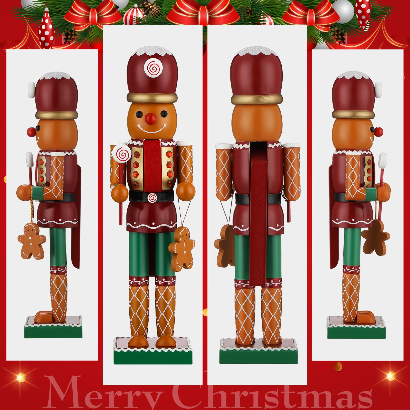 Snapklik.com : Christmas Nutcracker Figures 14 Inch Gingerbread Man ...