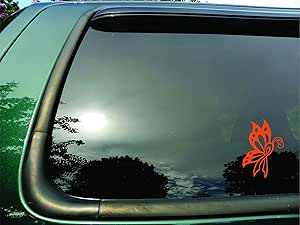 Amazon.com: Butterfly Ribbon Orange Kidney Leukemia Cancer - Die Cut ...
