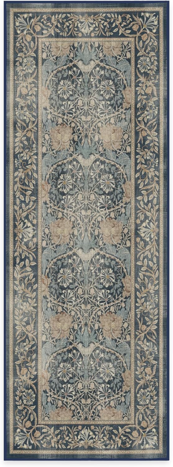 Amazon.com: RUGGABLE x Morris & Co Machine Washable Runner Rug ...