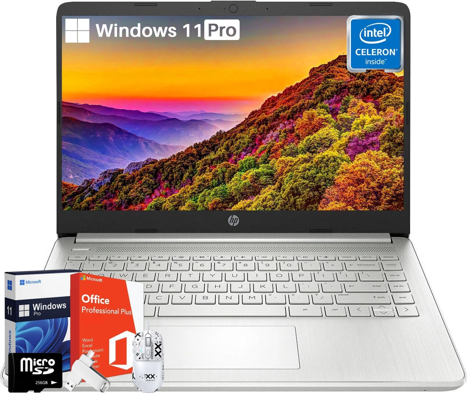 Amazon.com: HP 14 Inch Laptop Computer - Windows 11 Pro, Intel Quad ...