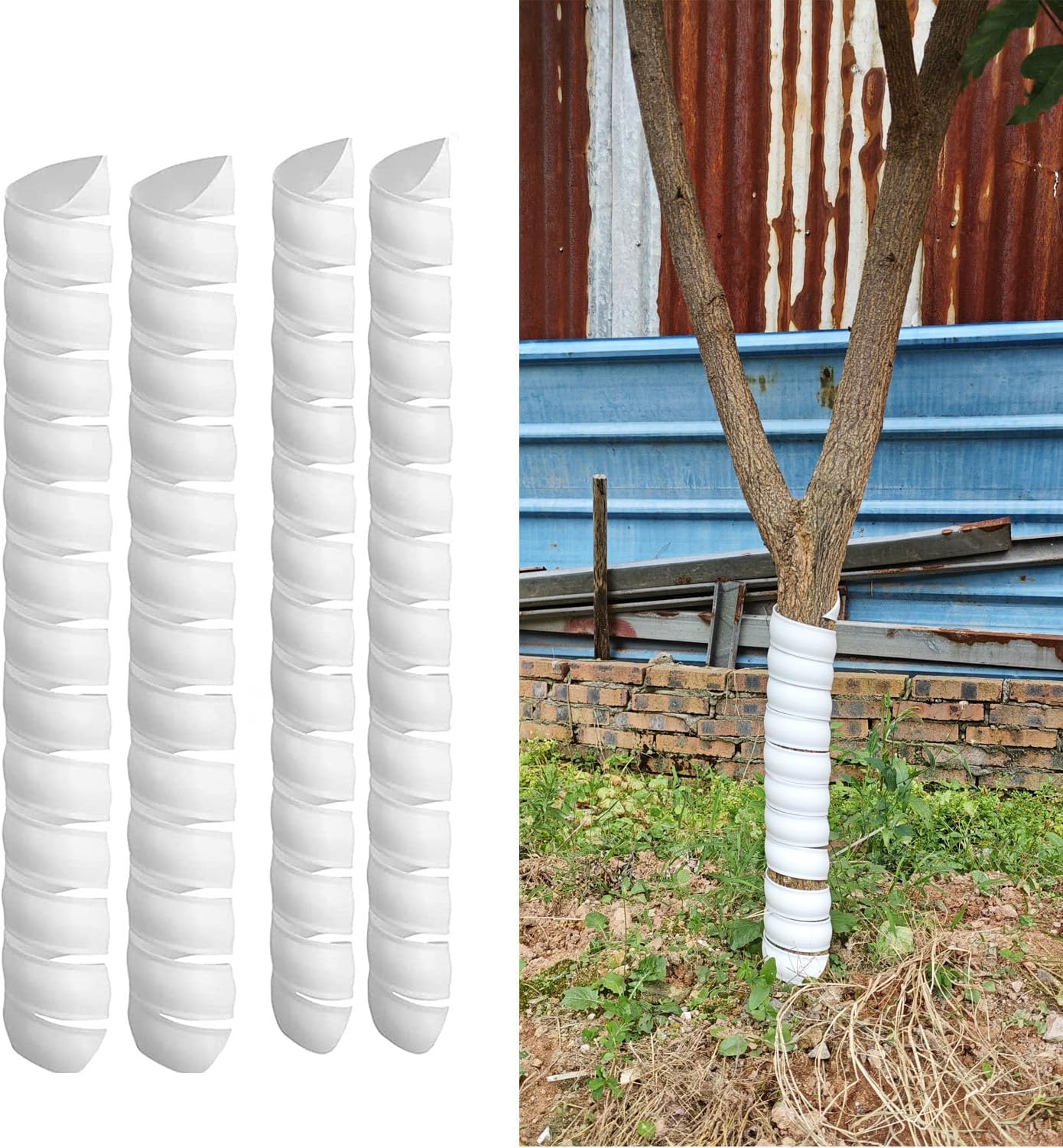 Amazon.com : NRAMOSS Tree Trunk Protector- 4PCS Plastic Tree Protectors ...