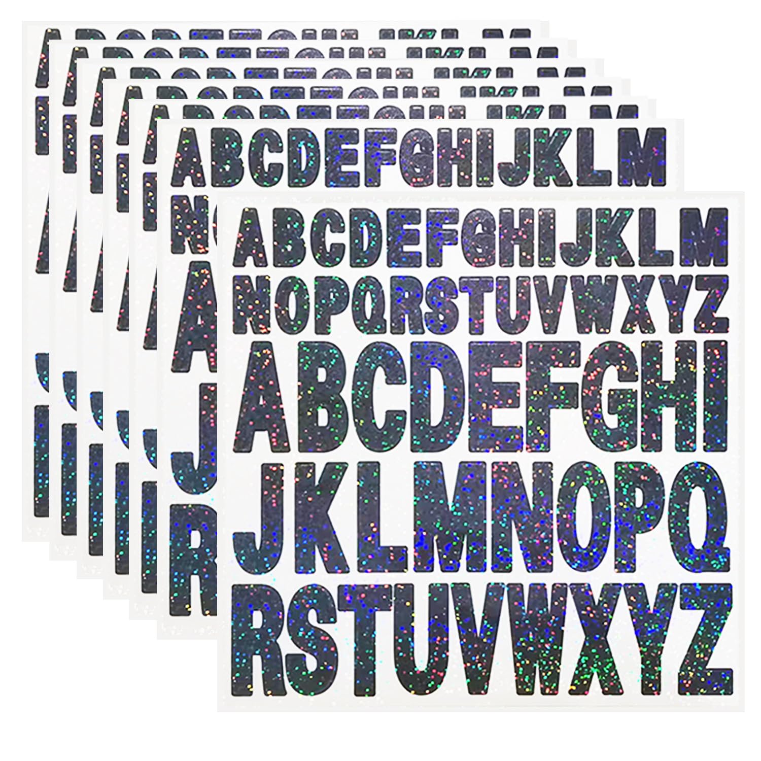 Amazon.com: Starboling Letter Stickers,2 Inch+1 Inch Black Alphabet ...