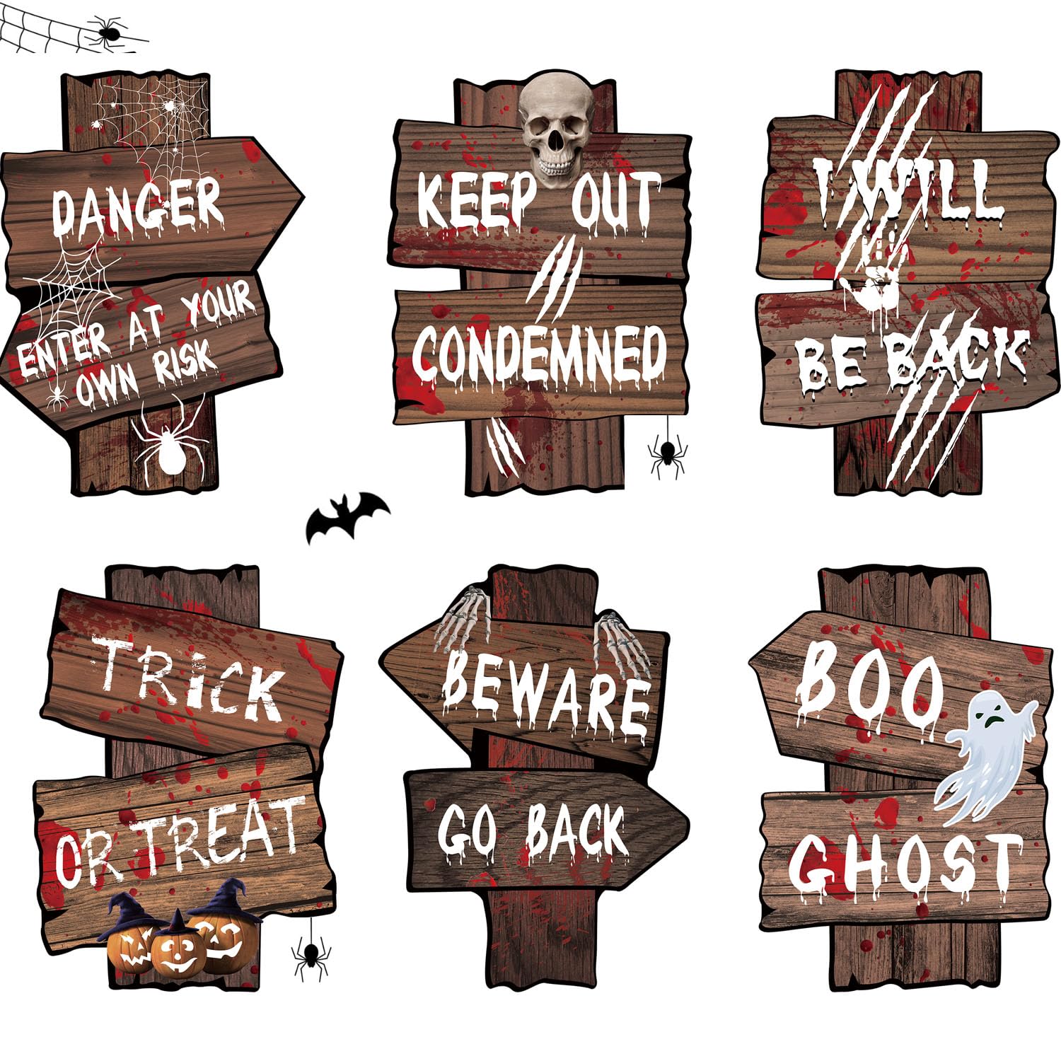 Amazon.com : KORHONEN Halloween Decorations Beware Yard Sign Outdoor ...