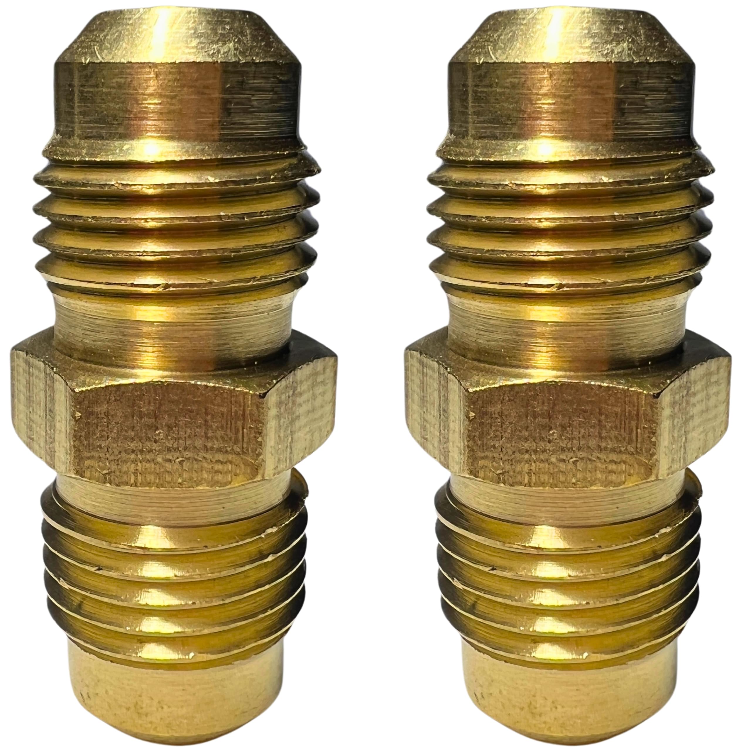 Amazon.com: 2pcs 1/2 Inch Male x 1/2 Inch Male Flare Connector Gas ...