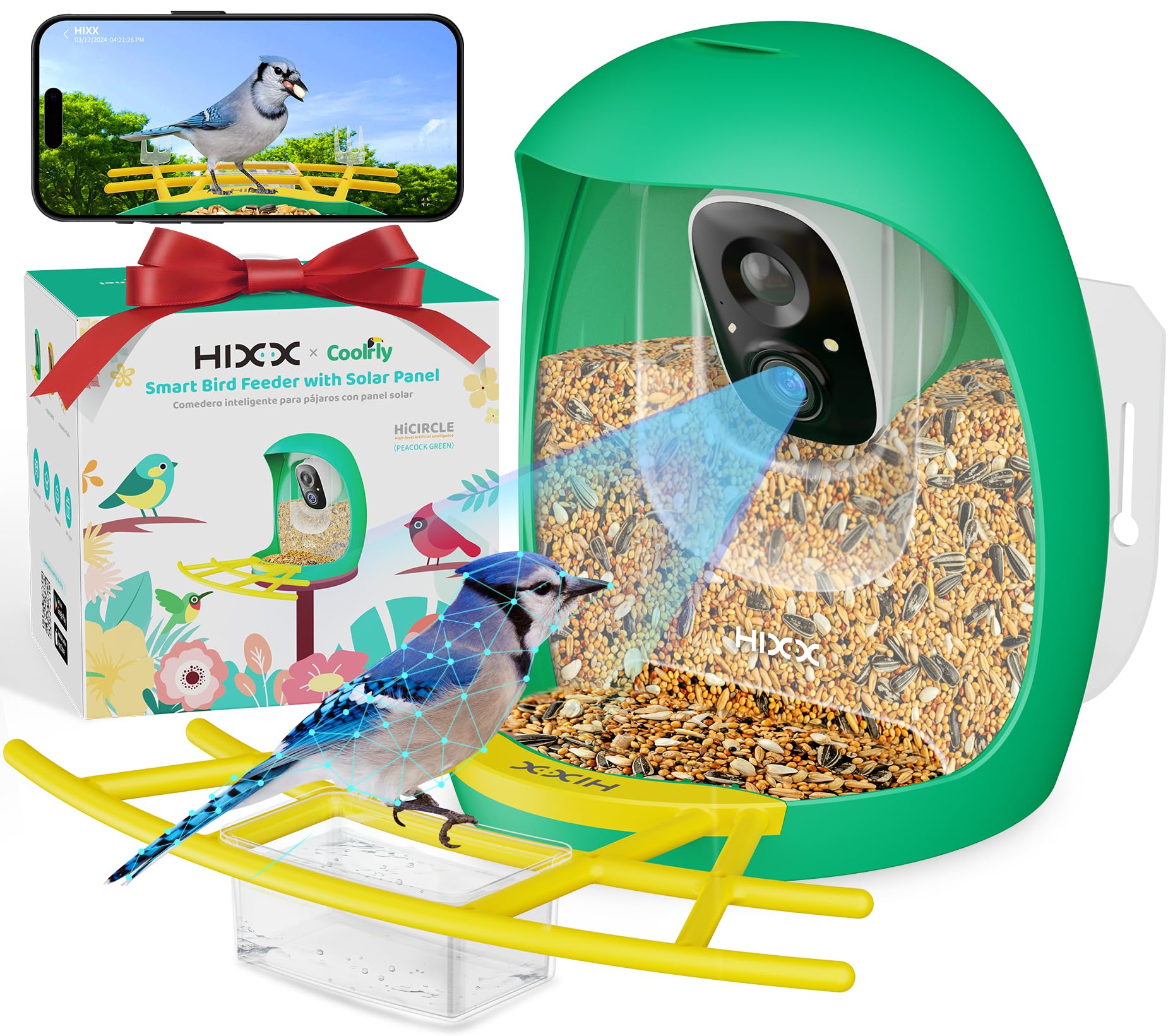 Amazon.com : HIXX Bird Feeder with Camera, Bird Feeder Camera Solar ...