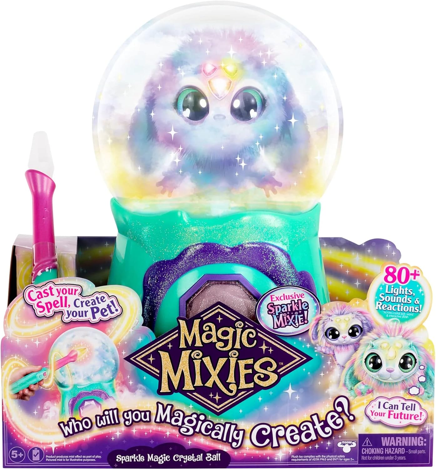 Amazon.com: Sock My World Magic Mixies Sparkle Crystal Ball (Blue ...