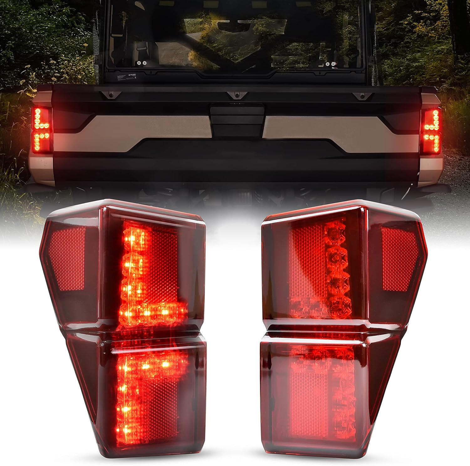 Amazon | KATIMOTO LEDテールライト Polaris Ranger XP 1000用 ブレーキストップ テールライト リア ...