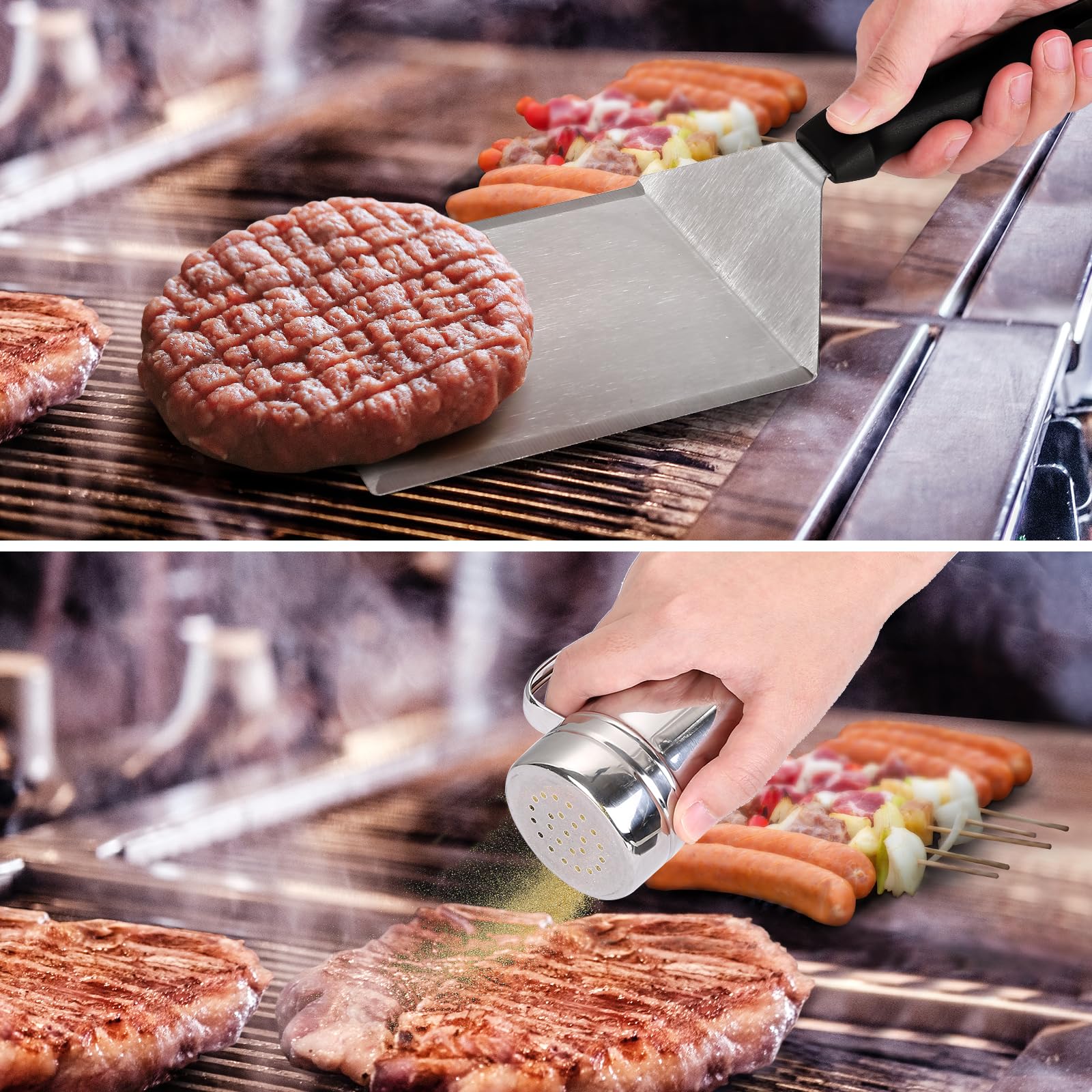 Snapklik.com : Barbecue Tool Set Spatula Turner Burger Patty Press ...