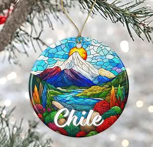 Amazon.com: DanielDesign Chile Christmas Ornament - Travel Chile Gift ...