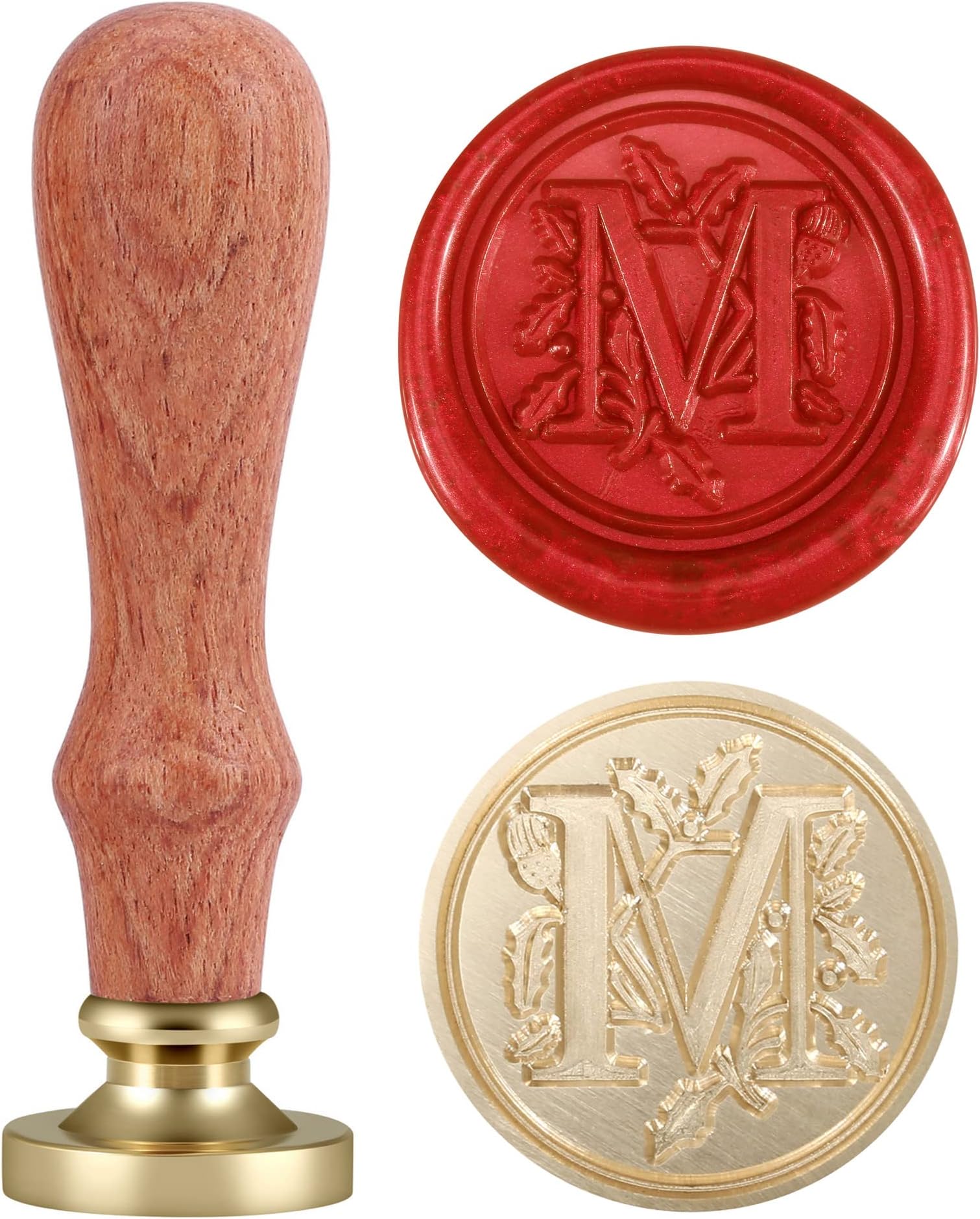 Amazon.com: Yoption Initial Alphabet Wax Seal Stamp, Retro Letter M ...