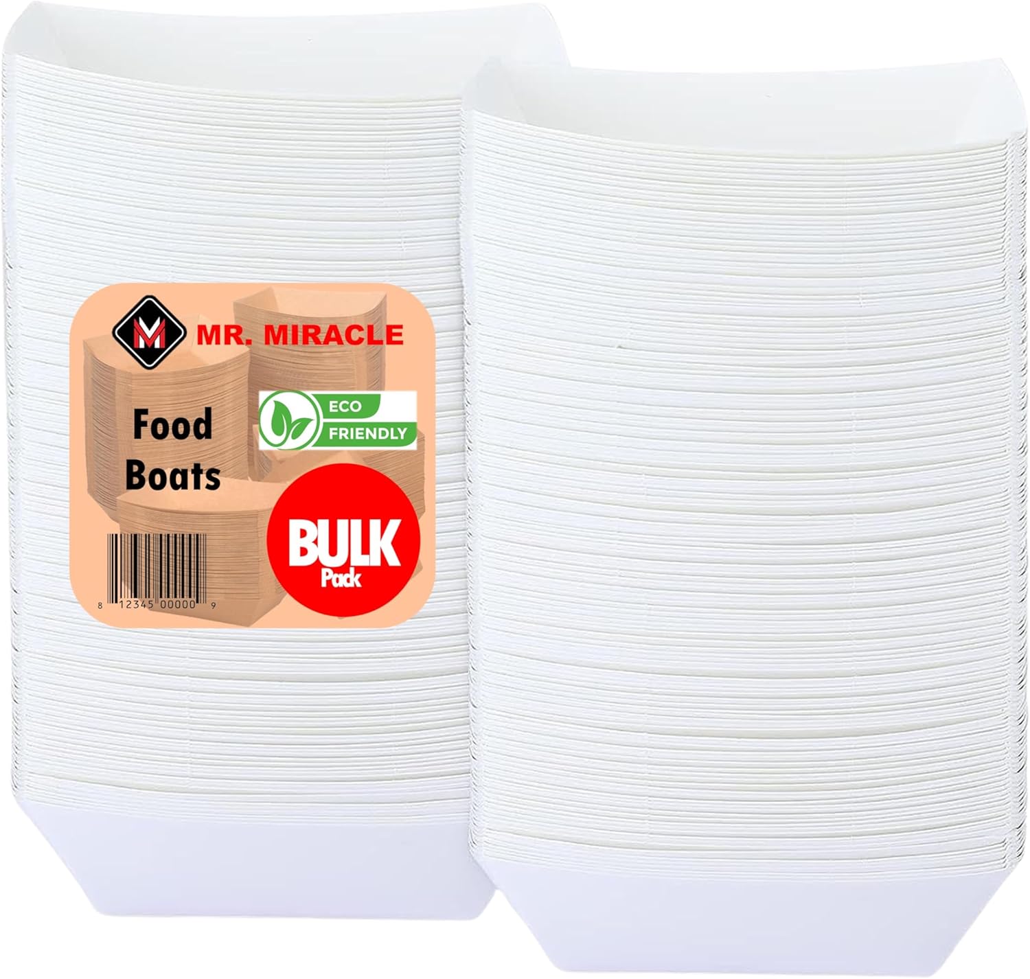 Amazon.com: Paper Food Trays, Plain White Boats. Medium (2.5LB). 50 ...