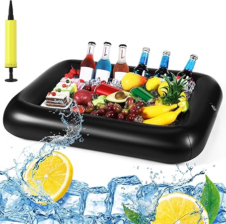 Amazon.com: FillTouch Rectangular Inflatable Serving Bar Floating Drink ...