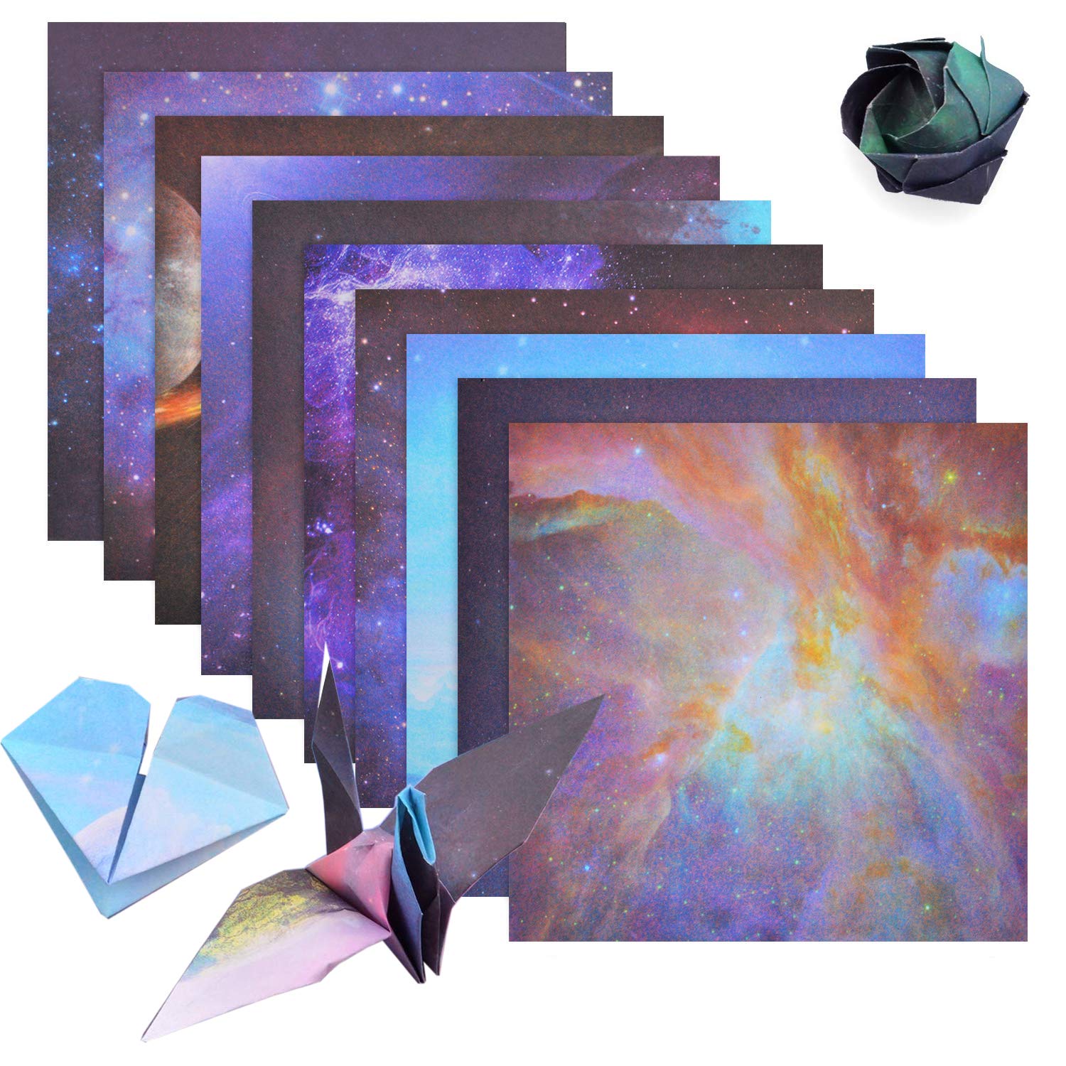 Buy Origami Paper, 70 Sheets Beautiful Sky Folding Paper, 6 Inch Outer ...