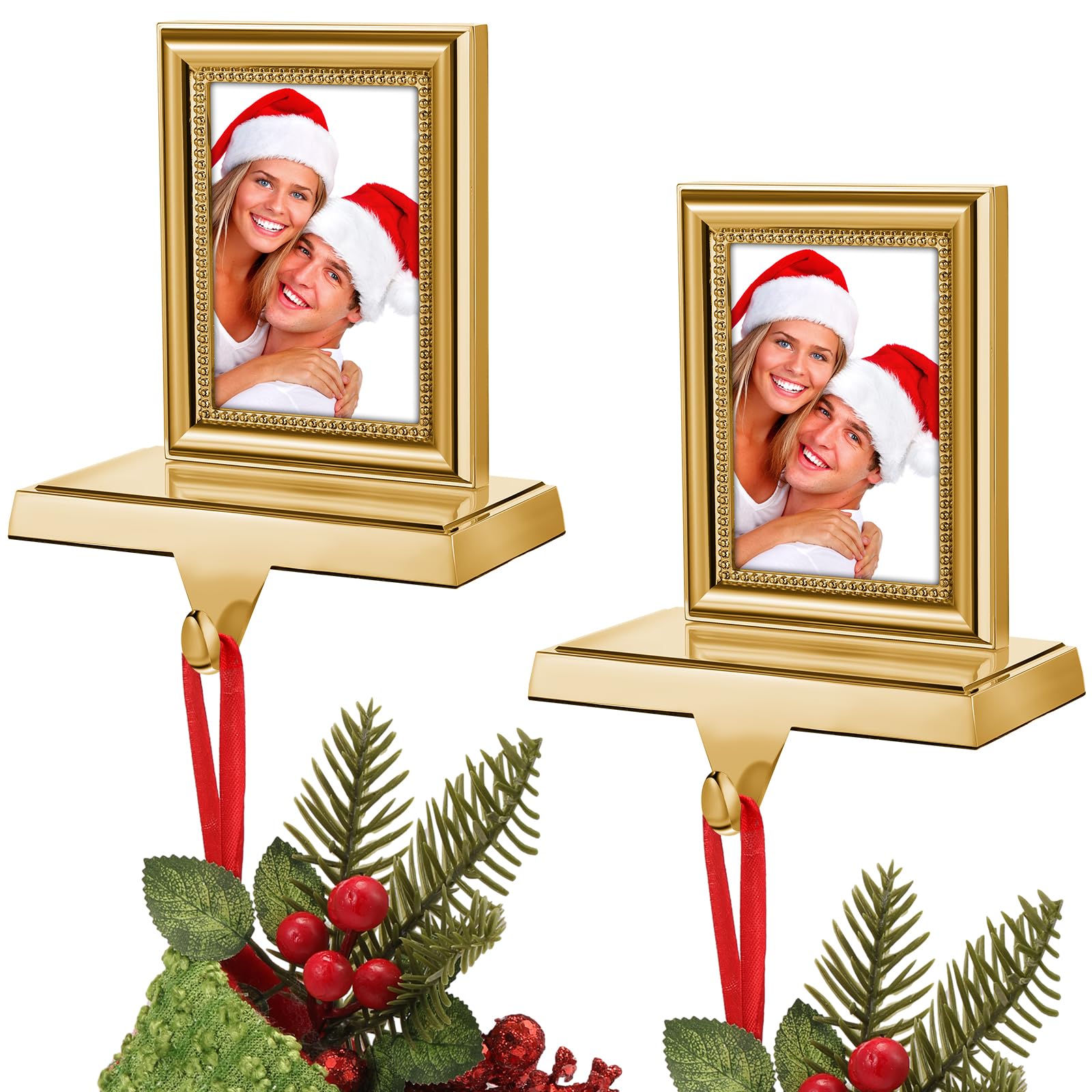 Amazon.com: Yilloog Christmas Stocking Holder for Mantle Picture Frame ...