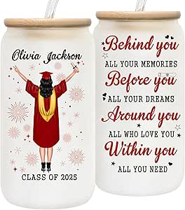 Amazon.com | Personalized Graduation Cups 2025 - Behind You All Your ...