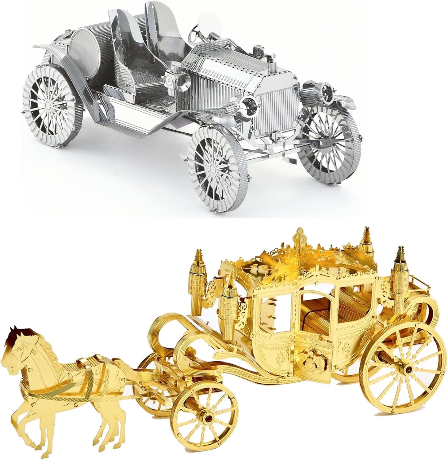 Amazon.com: 3D Metal Puzzle Models of A Royal Carriage and A Vintage ...
