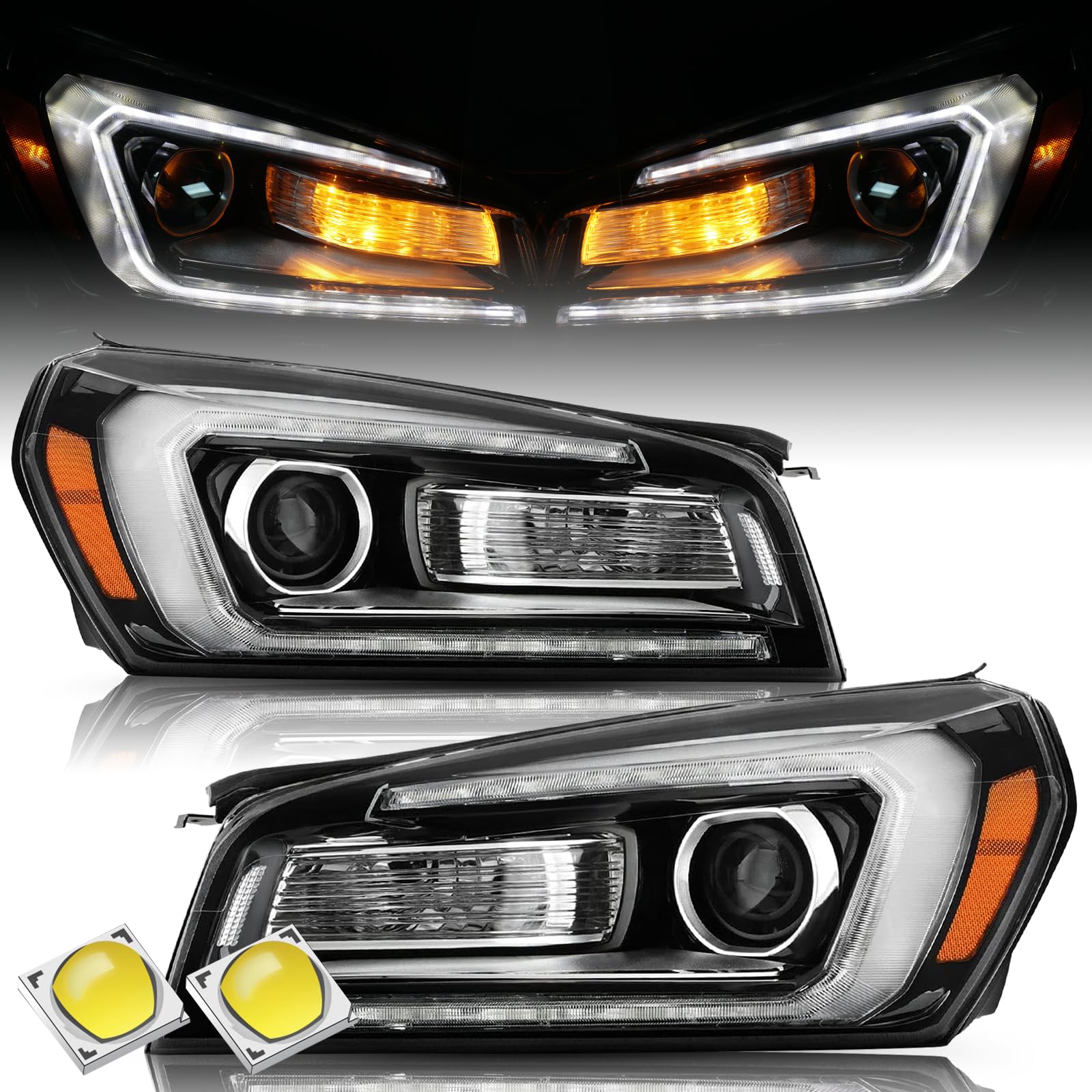 Amazon.com: TUSDAR For 2013 2014 2015 2016 GMC Acadia Headlight ...