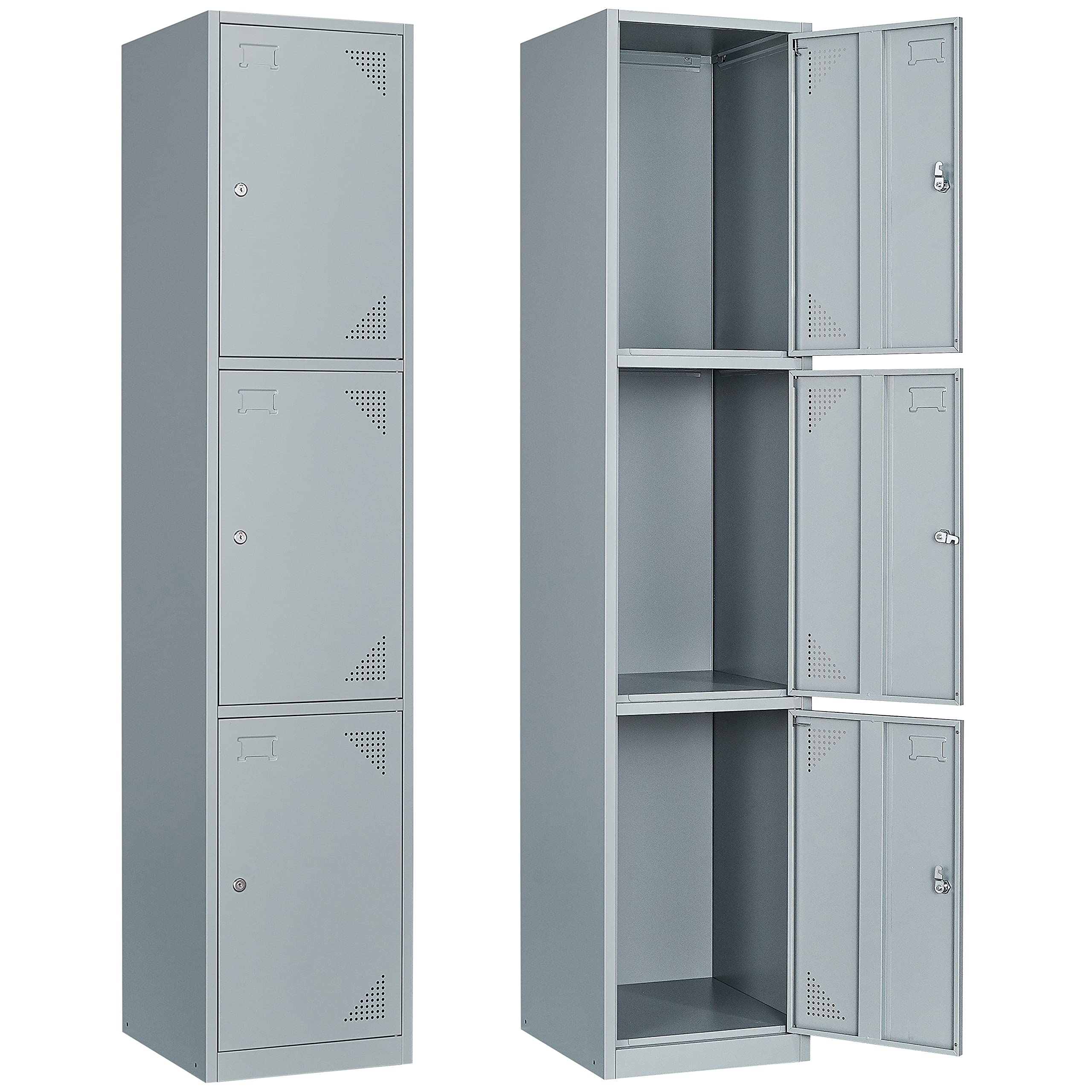 Snapklik.com : SISESOL Metal Locker For Employees - 71" Steel Storage Cabinet