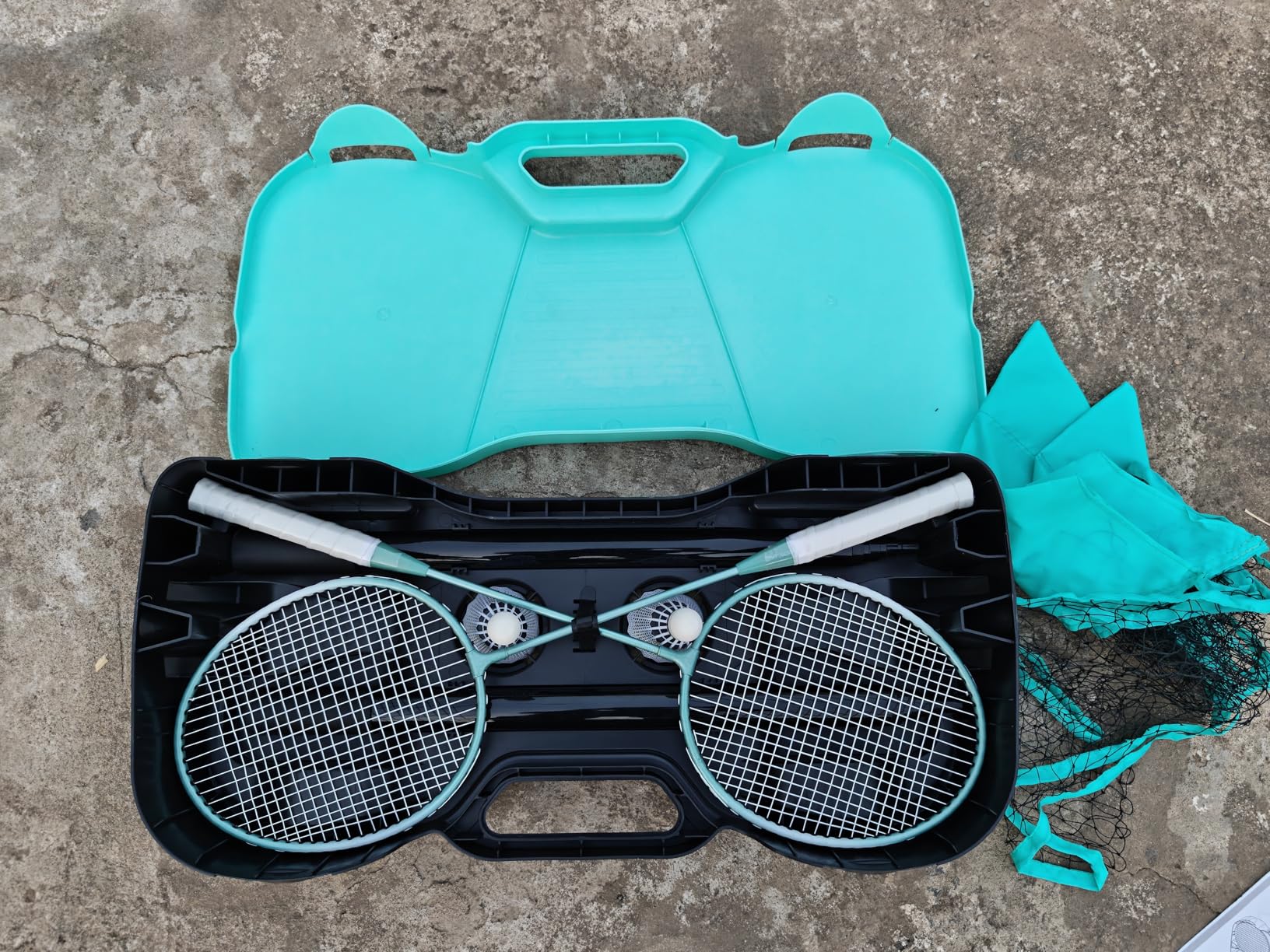 Buy STRAUSS Badminton Rackets Set of 2 with Net & Shuttle | Durable ...