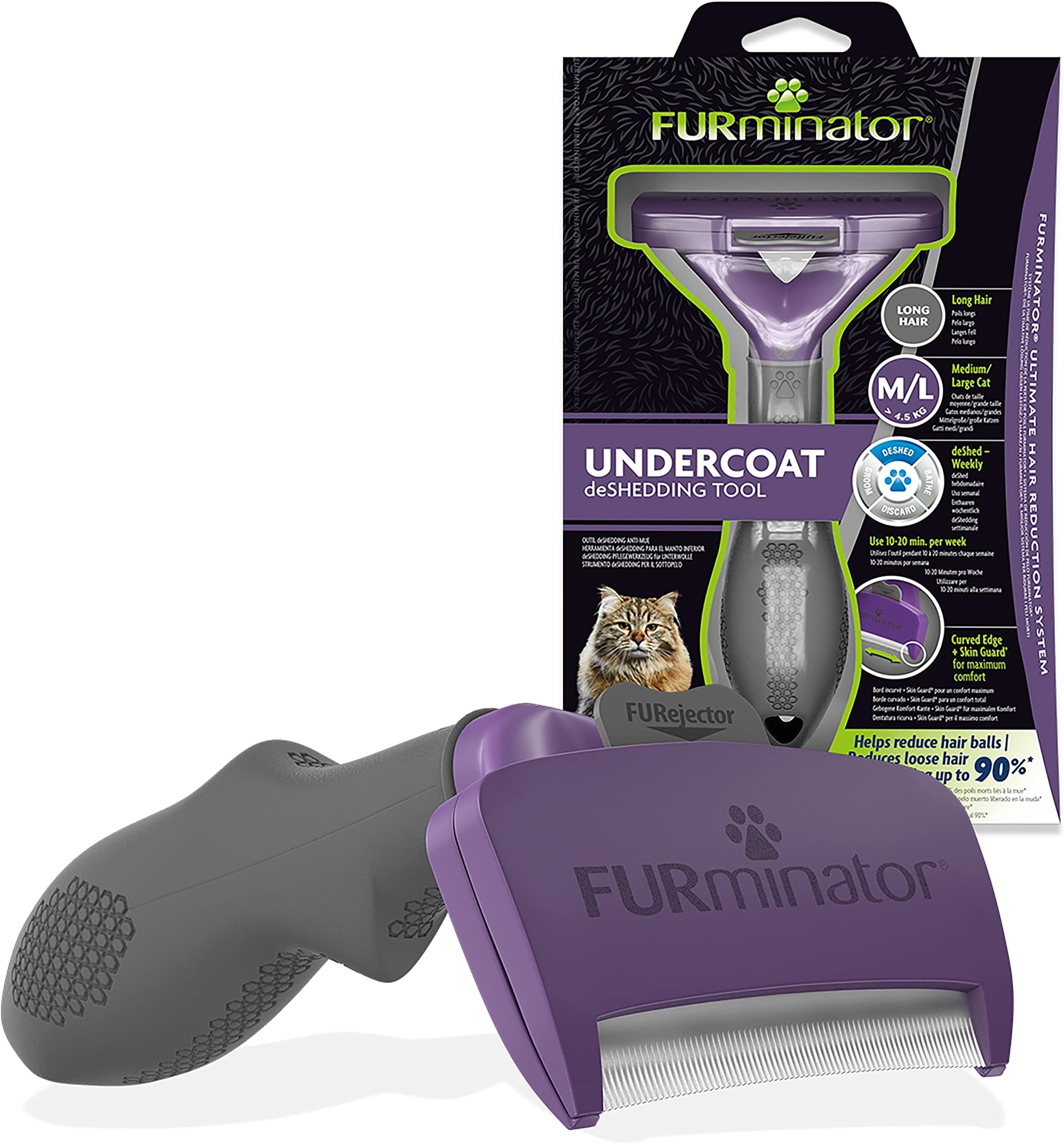 Amazon.com : FURminator Undercoat Deshedding Tool for Medium/Large Long ...