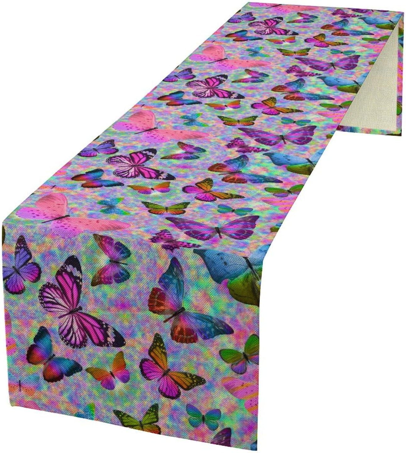 Amazon.com: Focusbrite Butterfly Table Runner, Various Flying ...