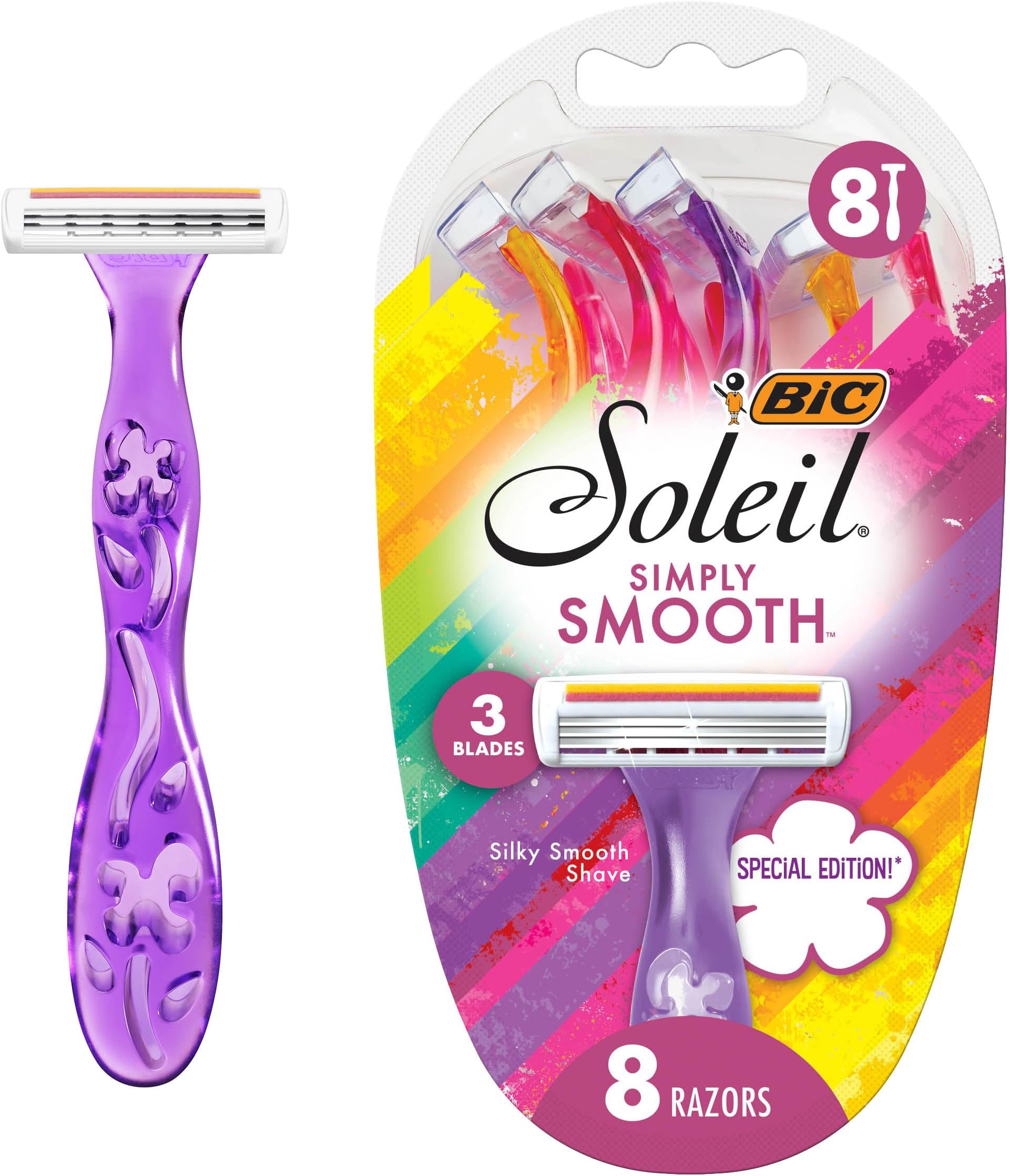 Amazon.com: BIC Click 5 Soleil Women's Disposable Razors, 5 Blades With ...